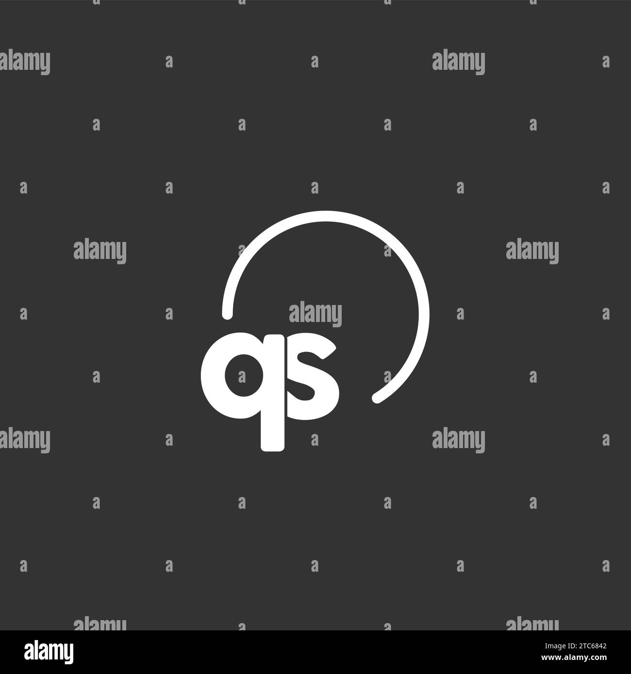 QS initial logo with rounded circle vector graphic Stock Vector Image ...