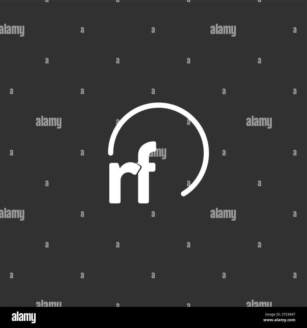 RF initial logo with rounded circle vector graphic Stock Vector Image ...
