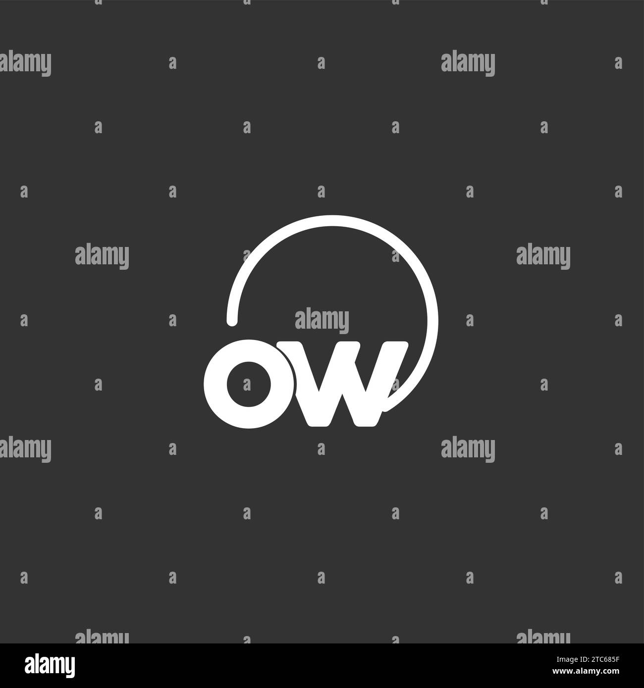 Letter ow vector vectors hi-res stock photography and images - Alamy