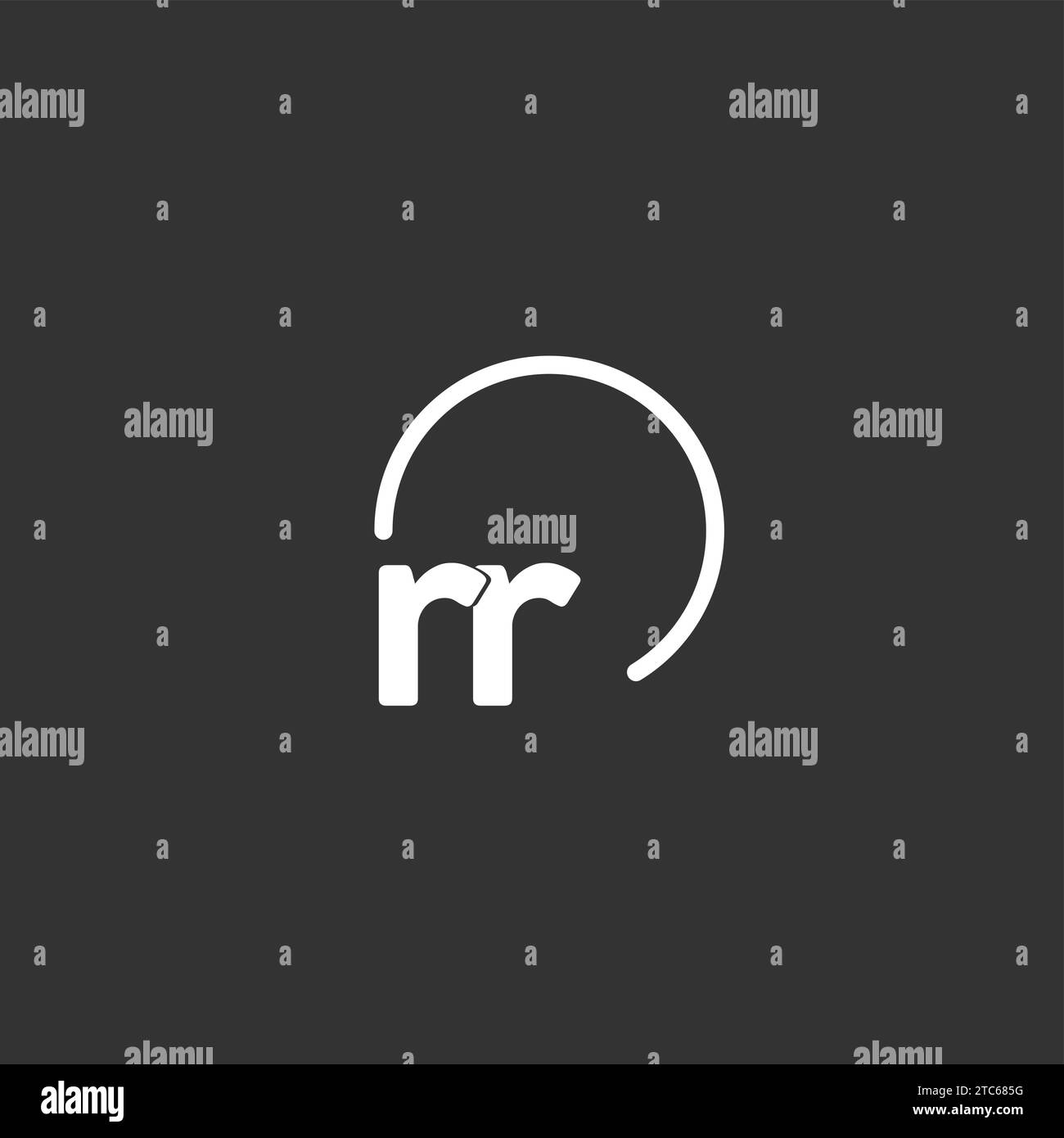 RR initial logo with rounded circle vector graphic Stock Vector Image ...