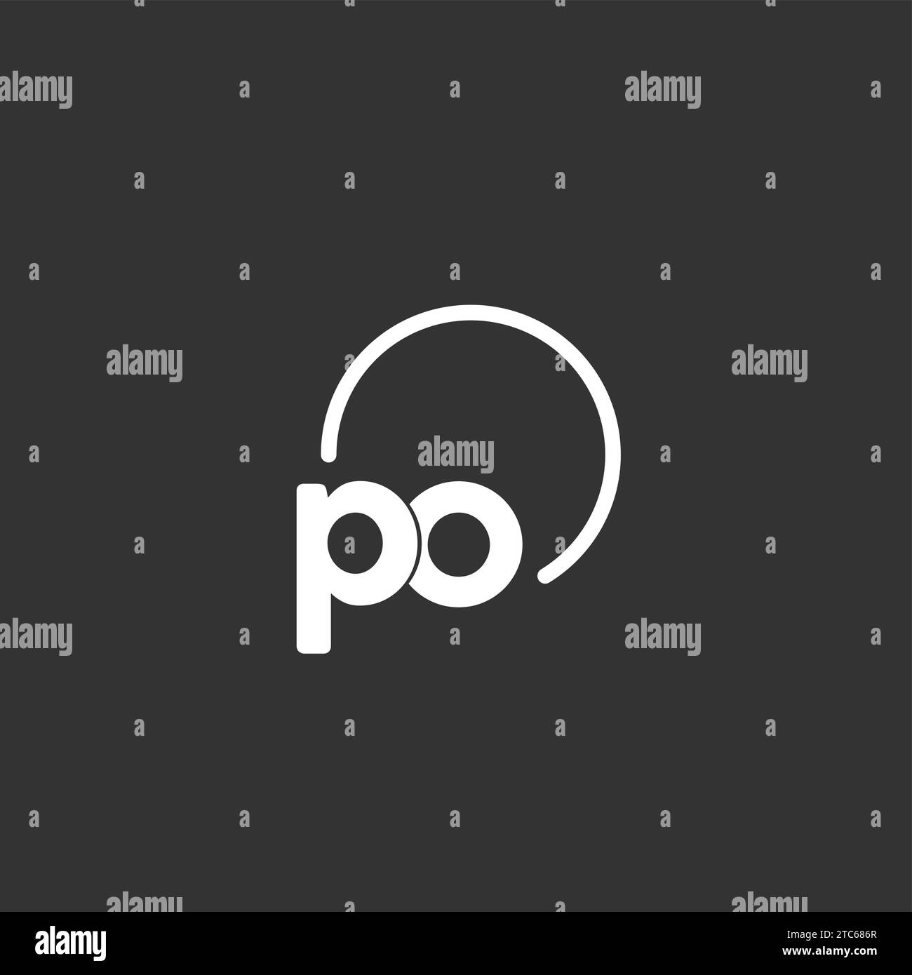 PO initial logo with rounded circle vector graphic Stock Vector Image & Art - Alamy