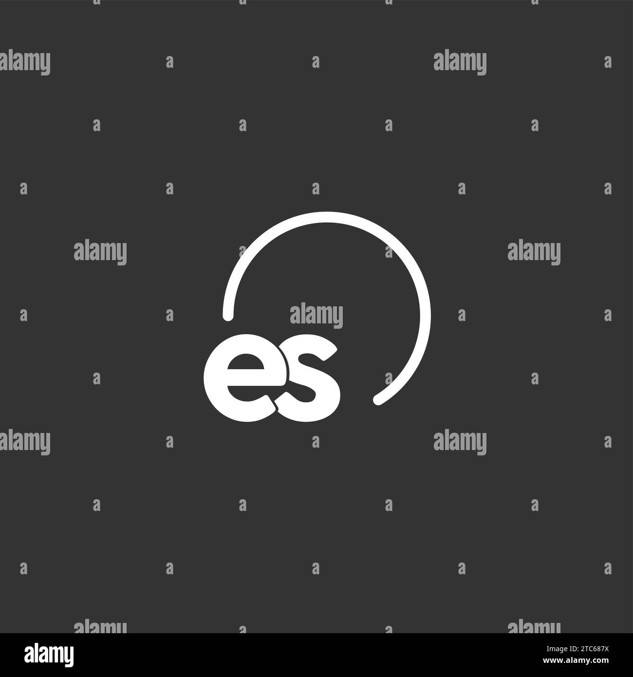 ES initial logo with rounded circle vector graphic Stock Vector Image ...