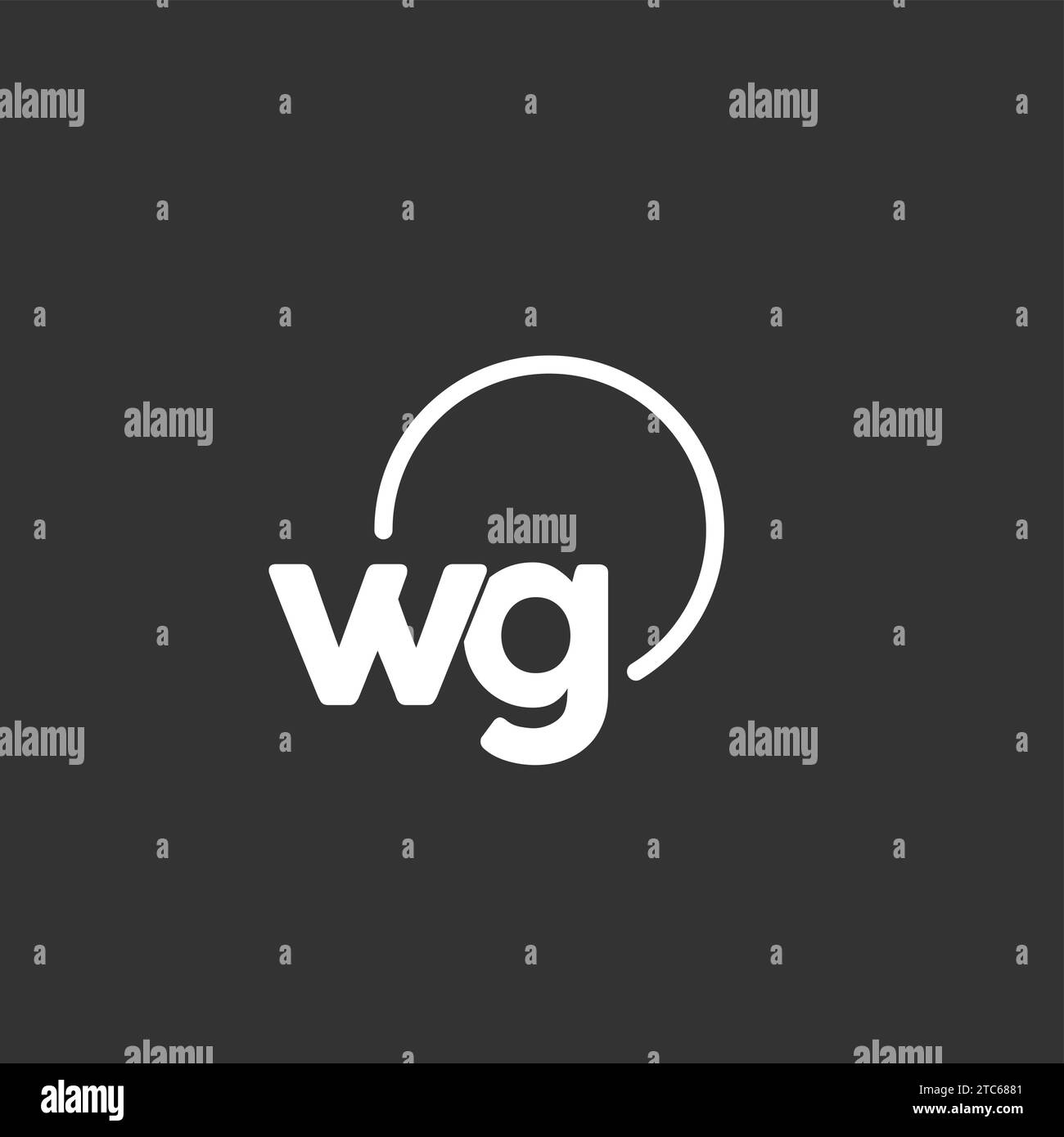 WG initial logo with rounded circle vector graphic Stock Vector Image & Art - Alamy