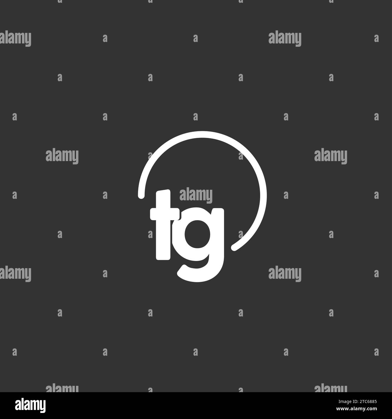 TG initial logo with rounded circle vector graphic Stock Vector Image ...
