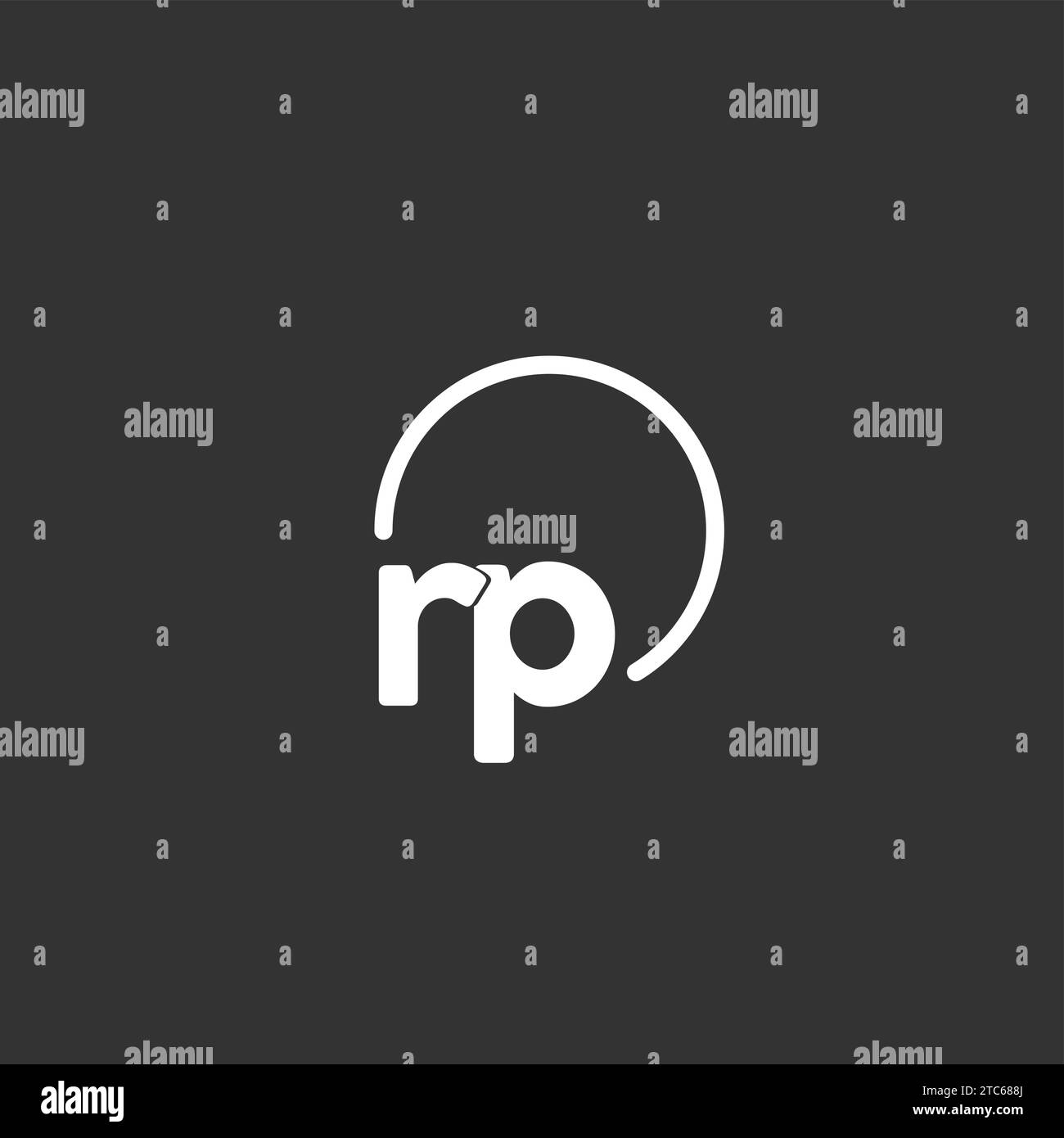 RP initial logo with rounded circle vector graphic Stock Vector Image ...