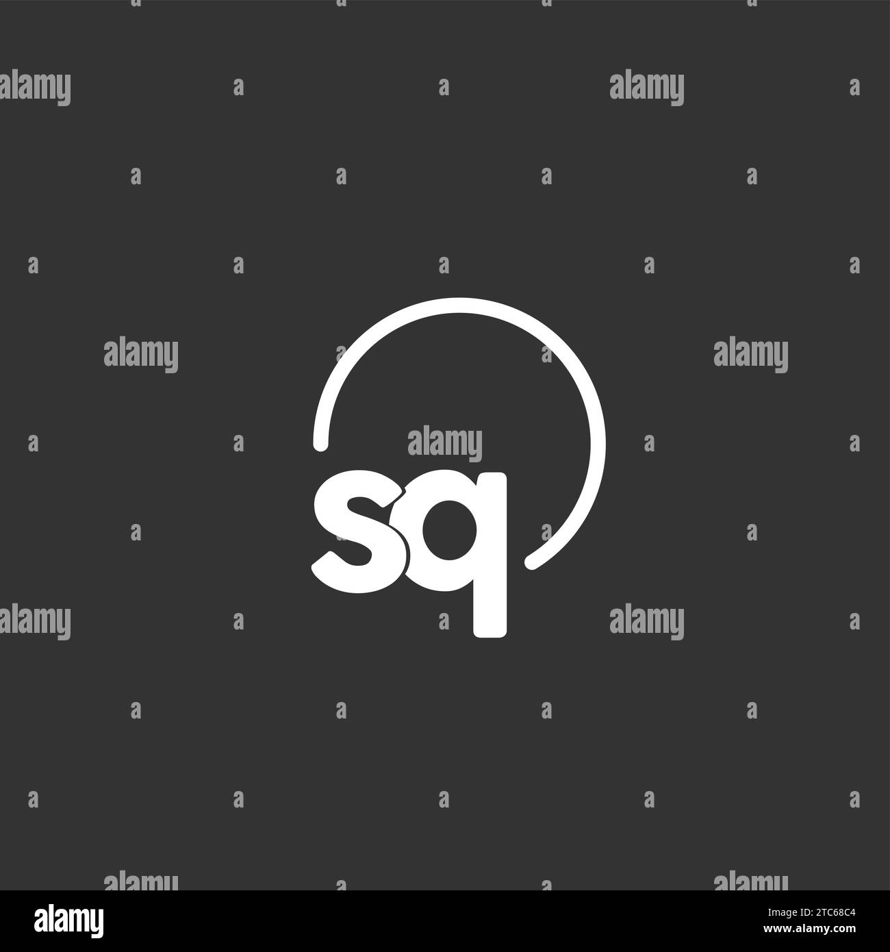 SQ initial logo with rounded circle vector graphic Stock Vector Image & Art - Alamy