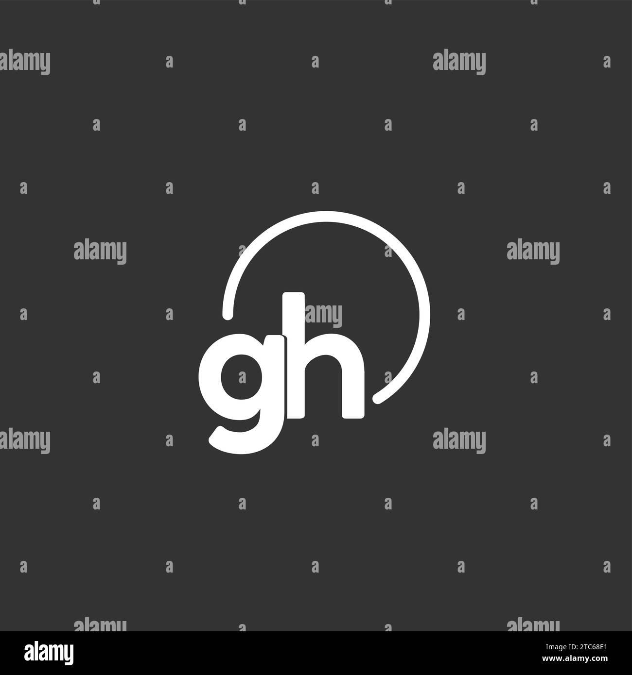 GH initial logo with rounded circle vector graphic Stock Vector Image ...