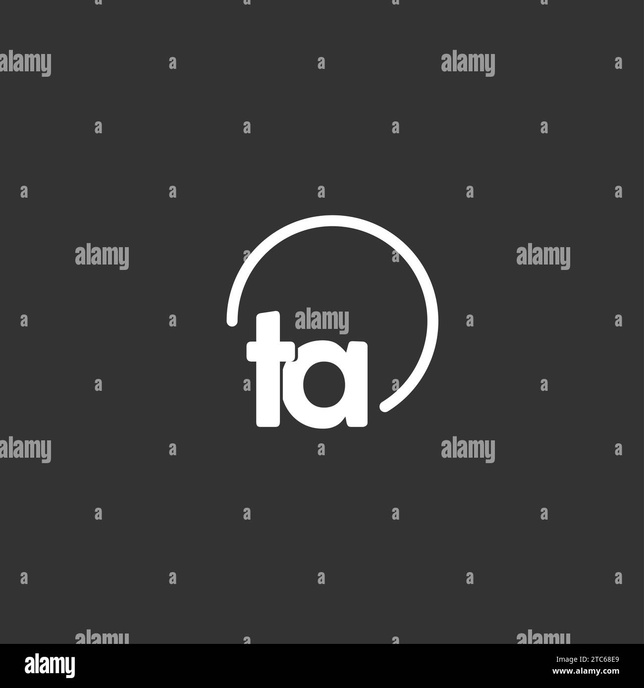 TA initial logo with rounded circle vector graphic Stock Vector Image ...