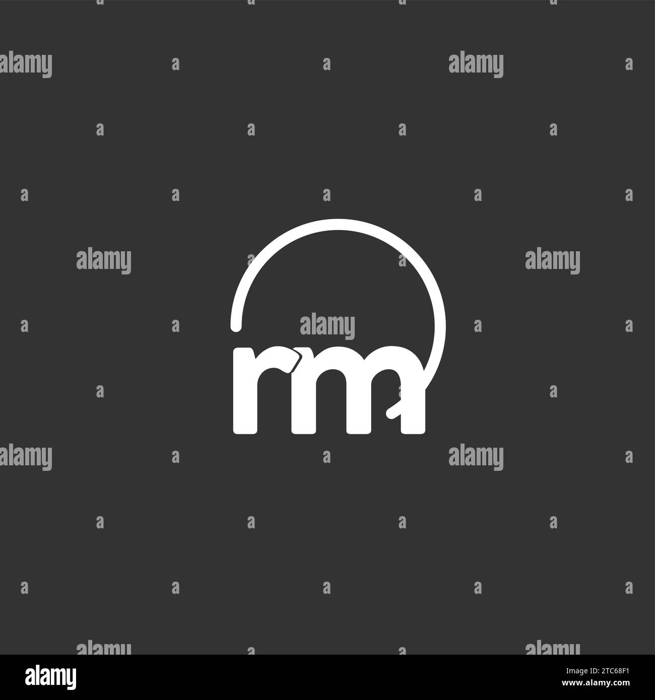 RM initial logo with rounded circle vector graphic Stock Vector Image ...