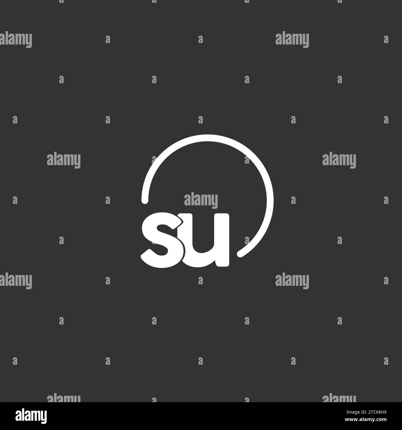 SU initial logo with rounded circle vector graphic Stock Vector Image ...