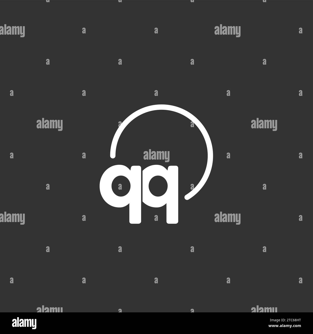 QQ initial logo with rounded circle vector graphic Stock Vector Image ...