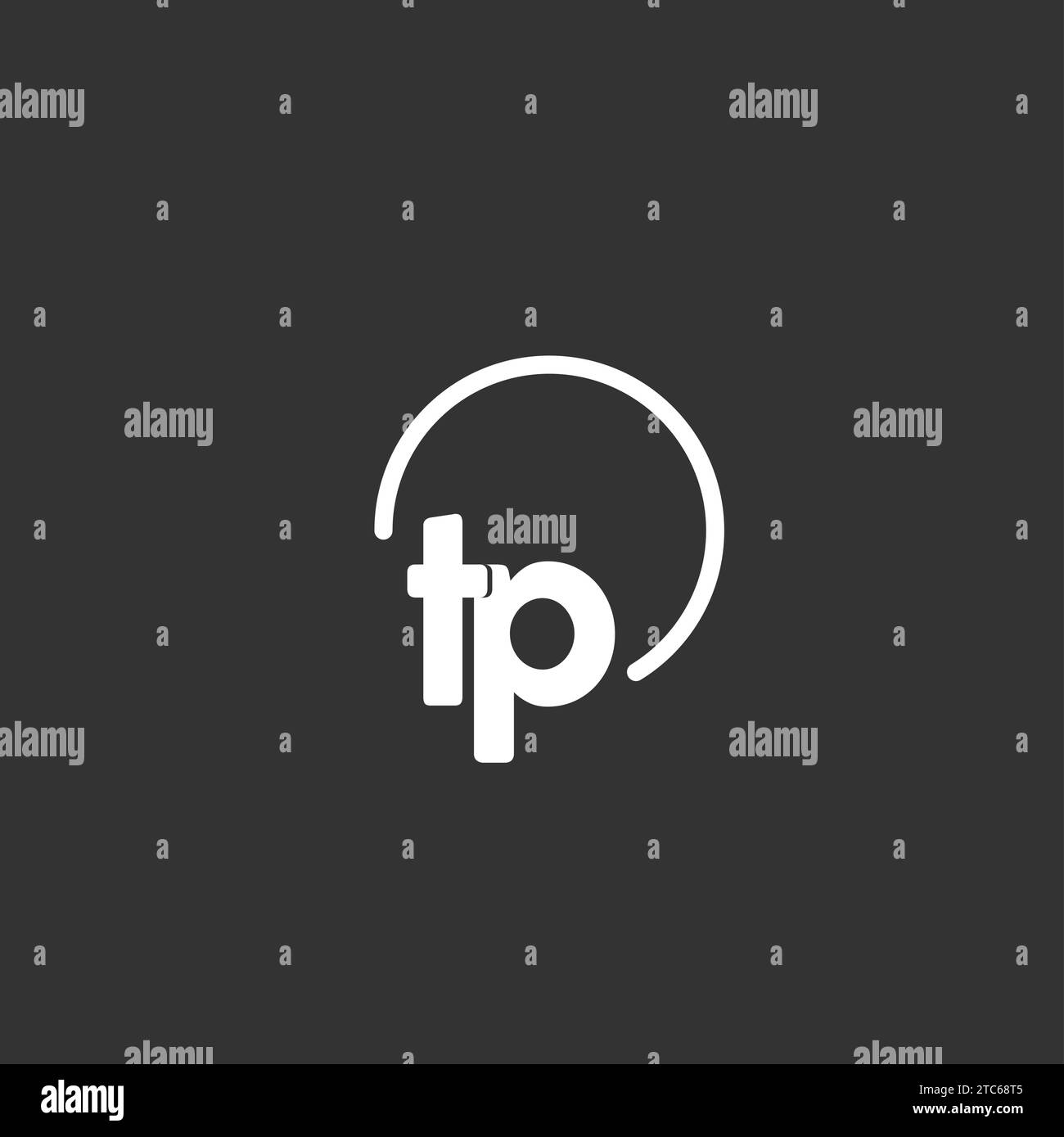 TP initial logo with rounded circle vector graphic Stock Vector Image ...