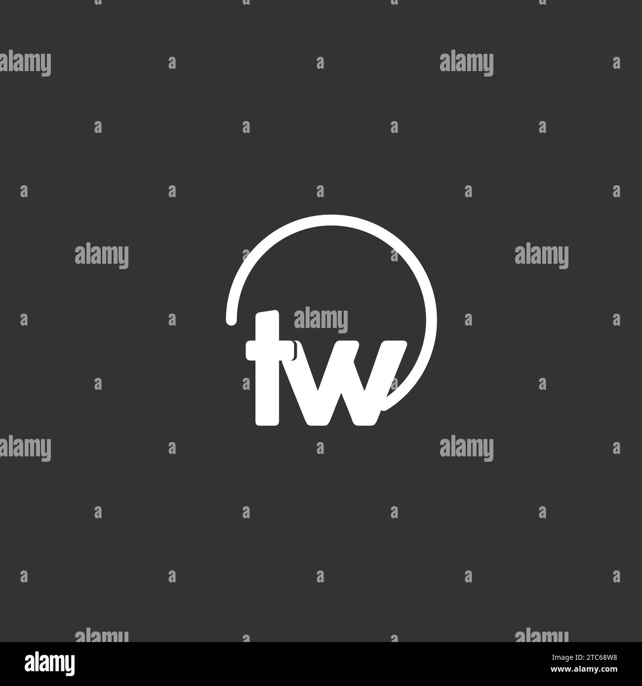 TW initial logo with rounded circle vector graphic Stock Vector Image & Art - Alamy