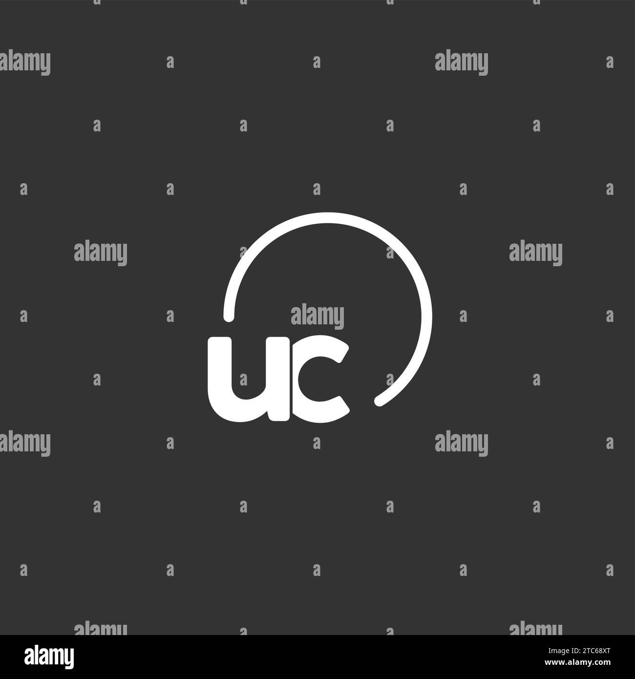 UC initial logo with rounded circle vector graphic Stock Vector Image ...