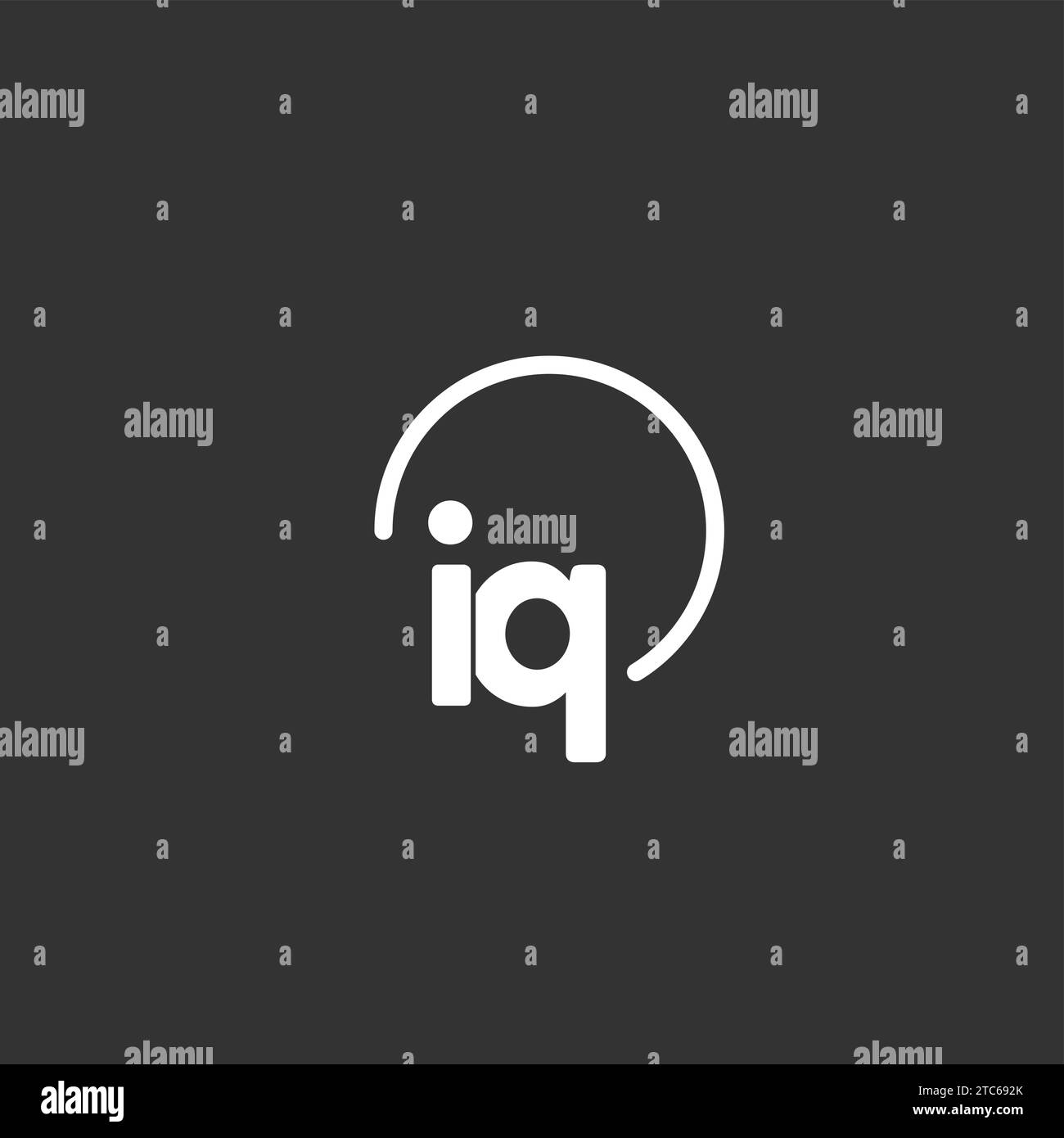 IQ initial logo with rounded circle vector graphic Stock Vector Image ...