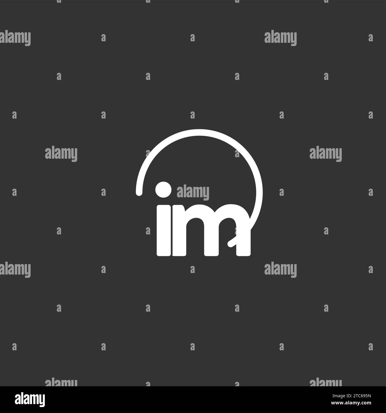 IM initial logo with rounded circle vector graphic Stock Vector Image ...