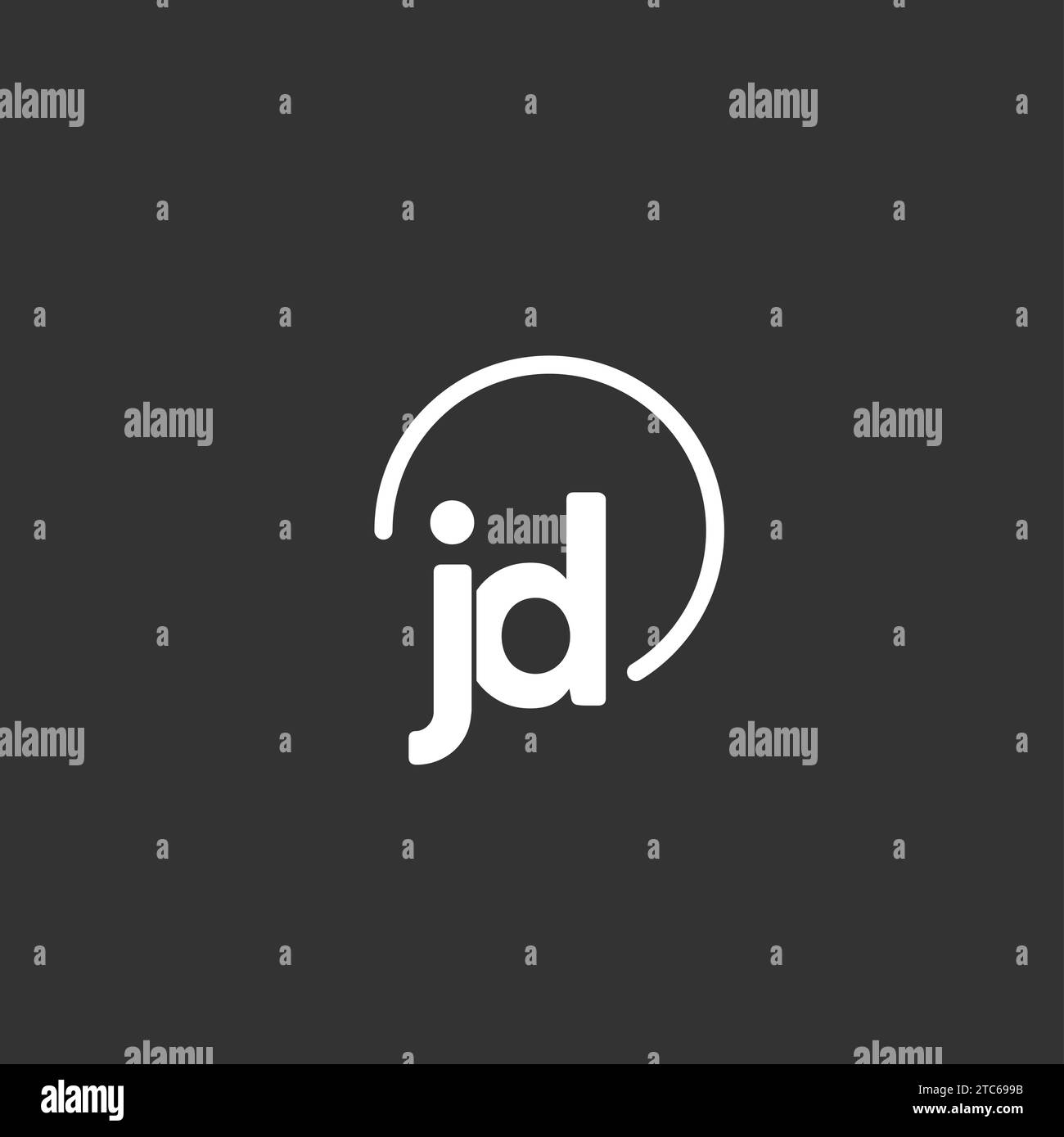 JD initial logo with rounded circle vector graphic Stock Vector Image ...