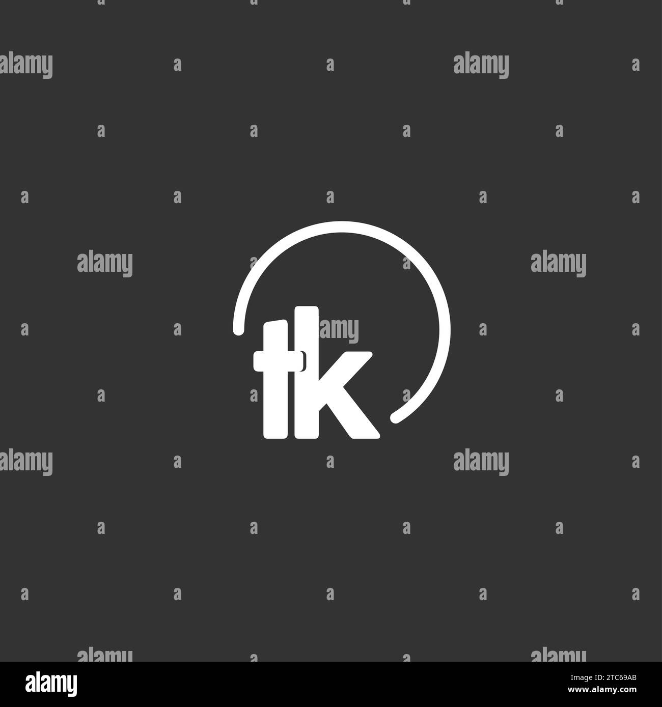 TK initial logo with rounded circle vector graphic Stock Vector Image ...