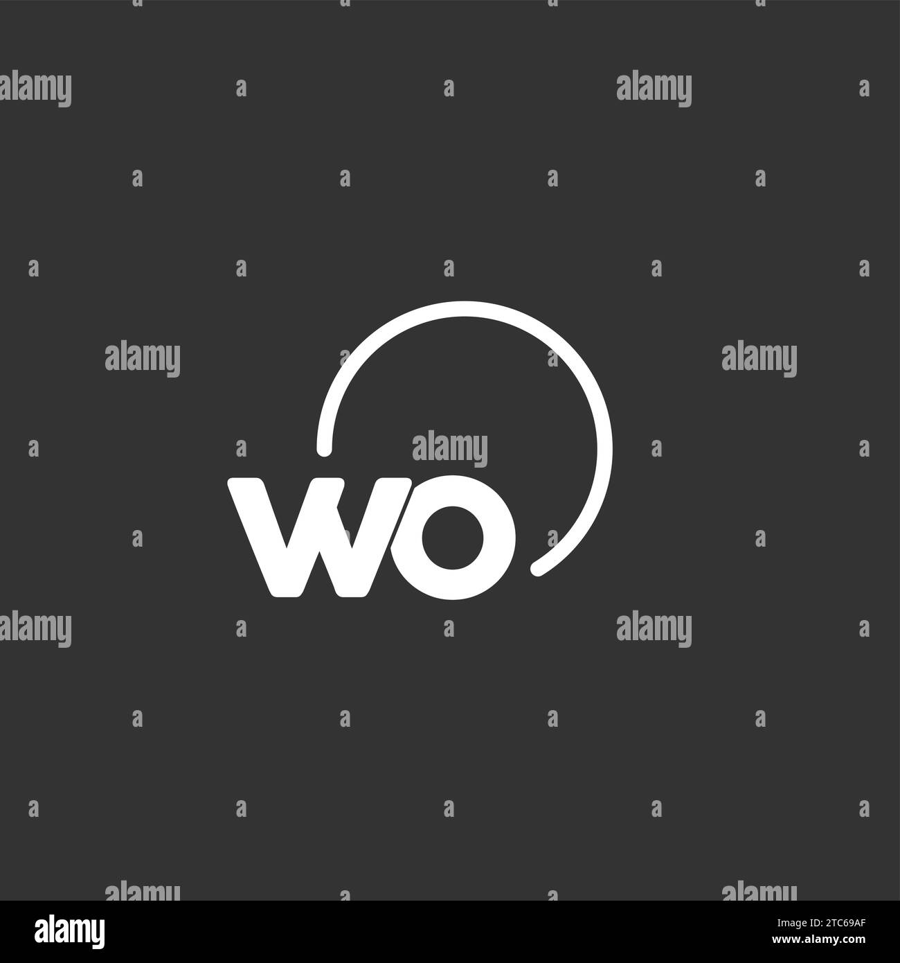 WO initial logo with rounded circle vector graphic Stock Vector Image ... WO initial logo with rounded circle vector graphic Stock Vector Image ...