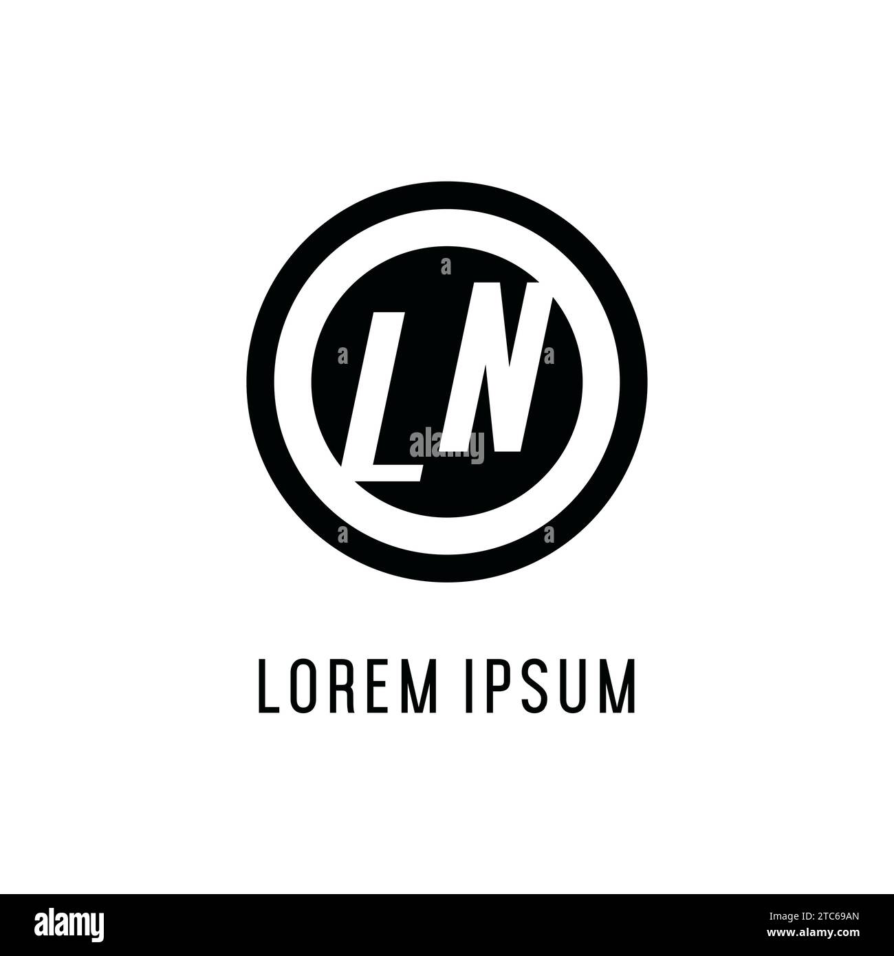 Initial LN logo concentric circle line, clean and simple monogram logo ... Initial LN logo concentric circle line, clean and simple monogram logo ...