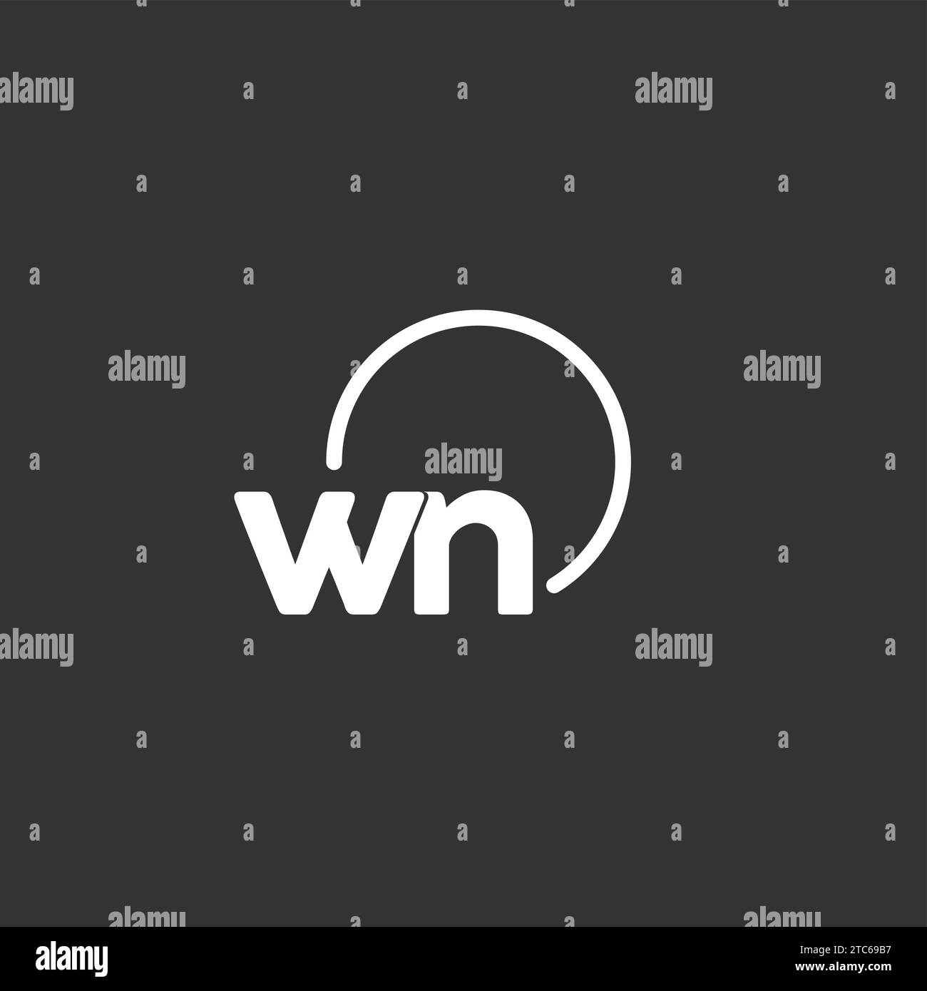 WN initial logo with rounded circle vector graphic Stock Vector Image ...