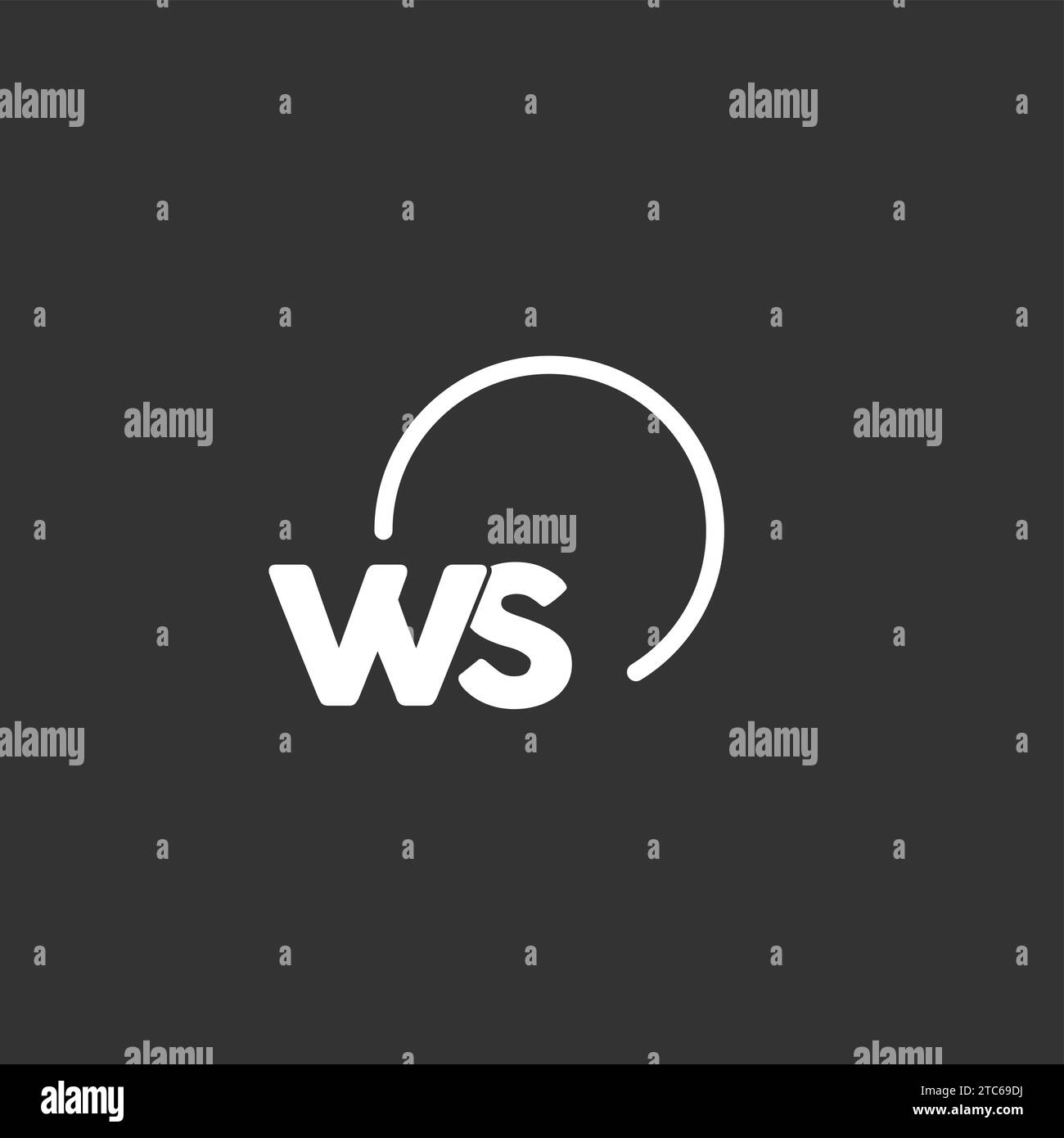 WS initial logo with rounded circle vector graphic Stock Vector Image ...