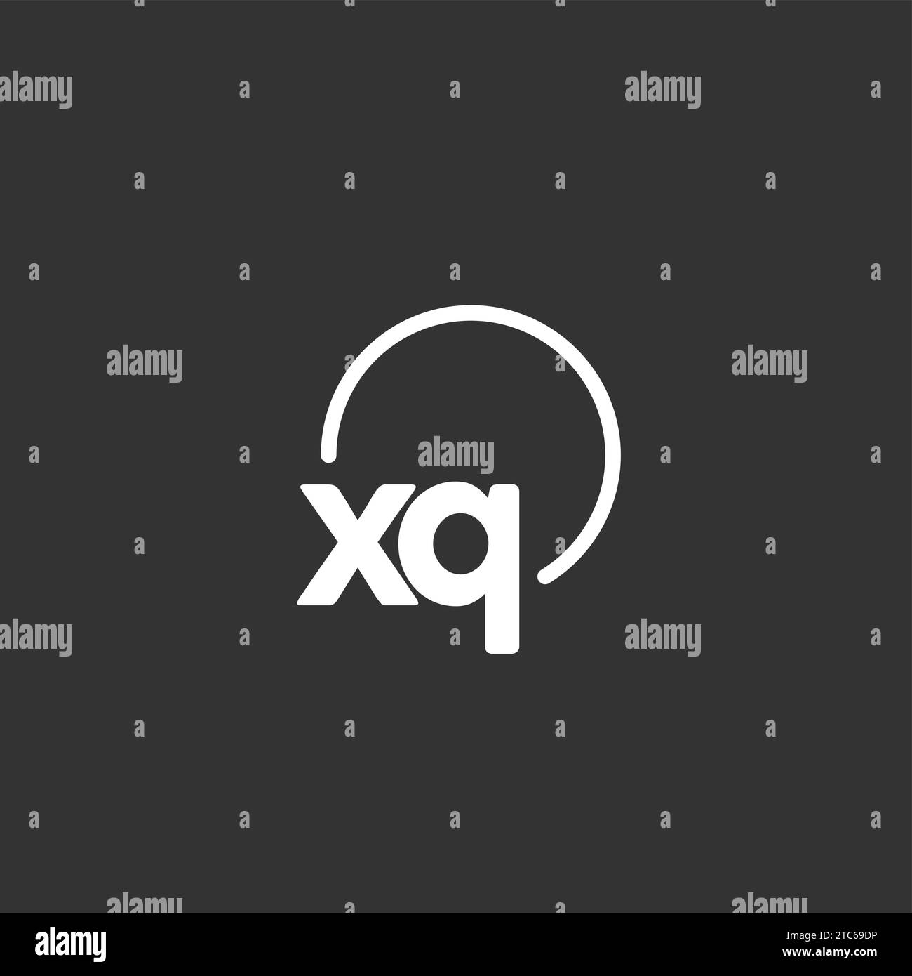 XQ initial logo with rounded circle vector graphic Stock Vector Image ...