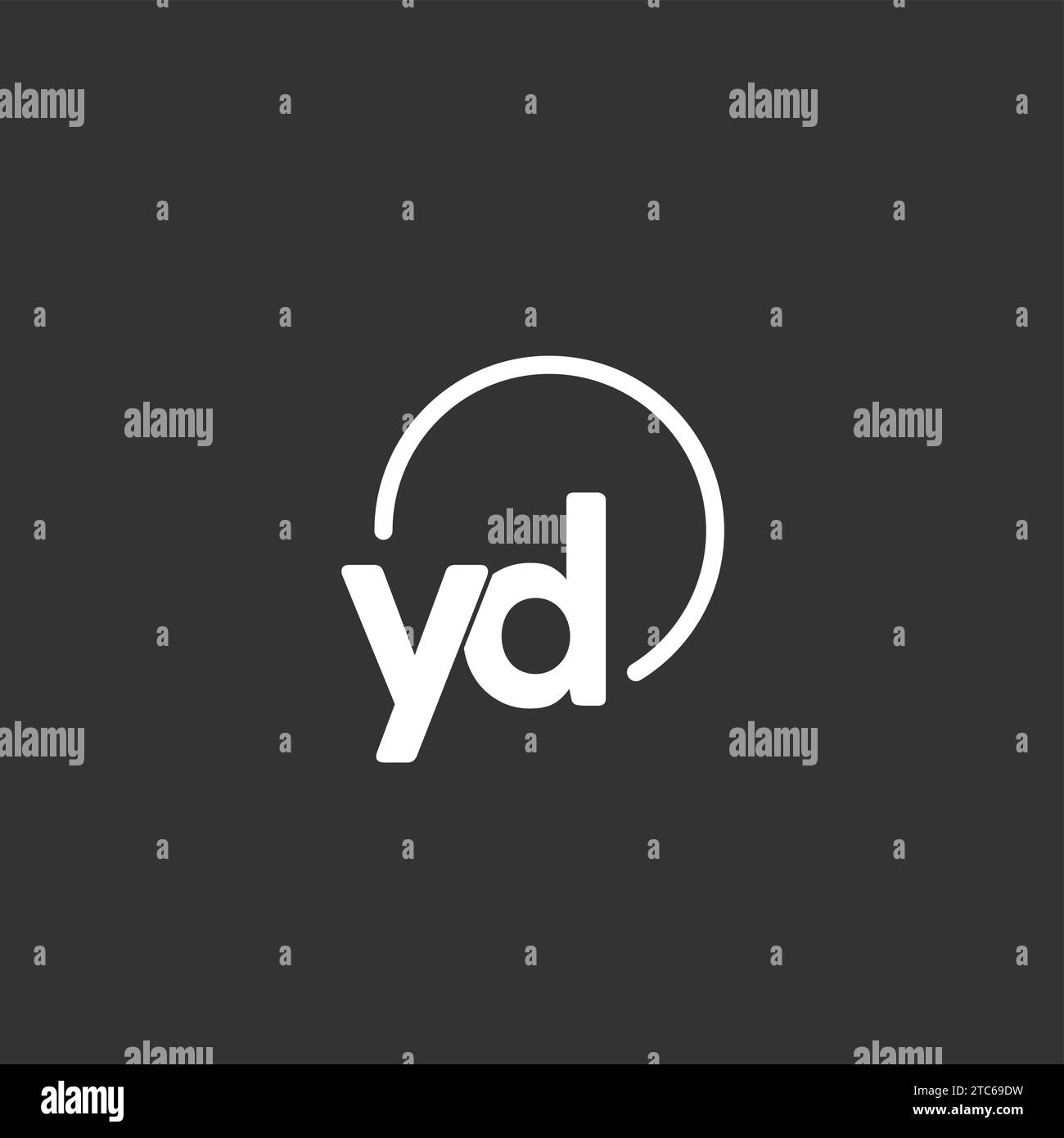 YD initial logo with rounded circle vector graphic Stock Vector Image & Art - Alamy