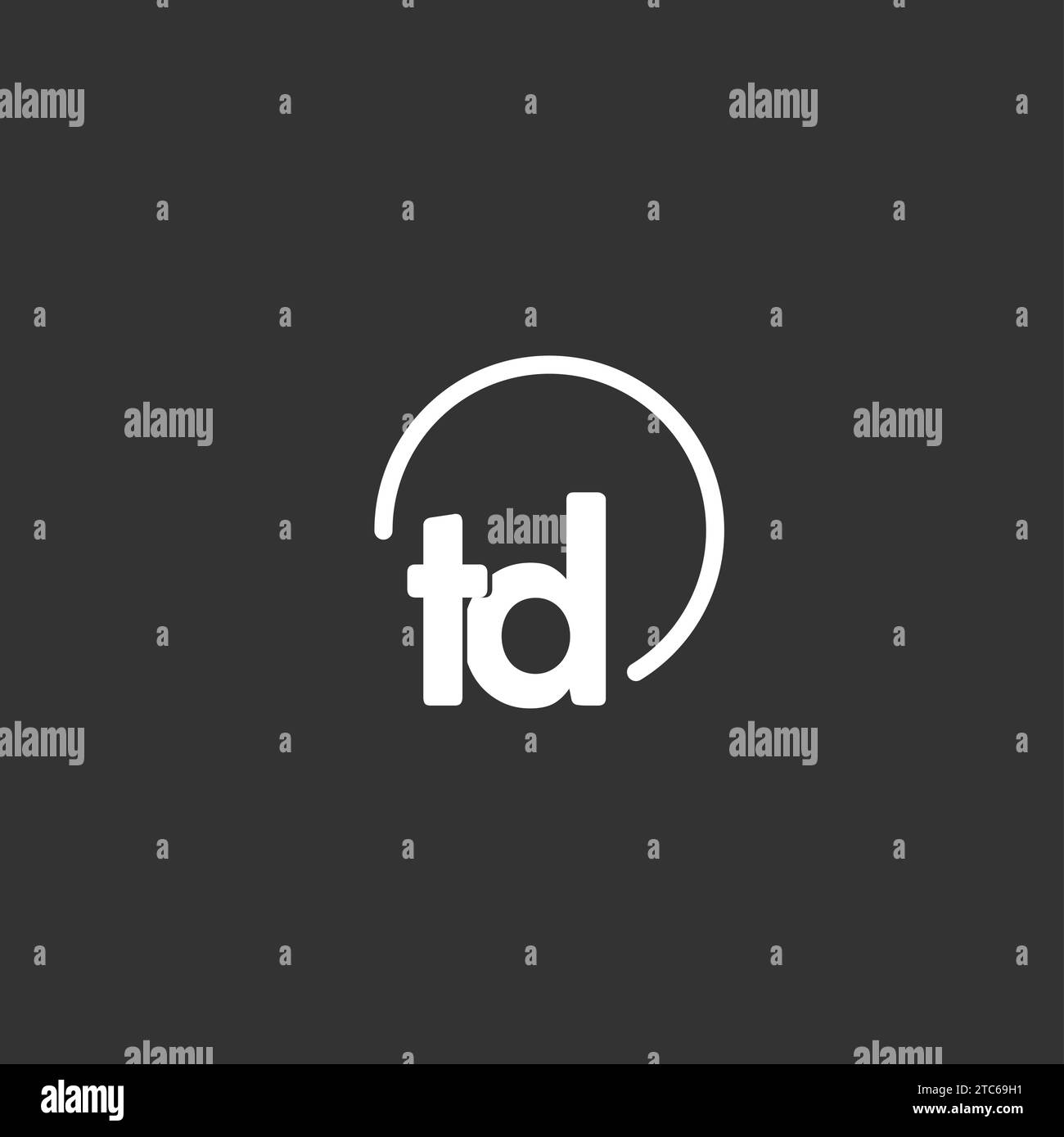 TD initial logo with rounded circle vector graphic Stock Vector Image ...