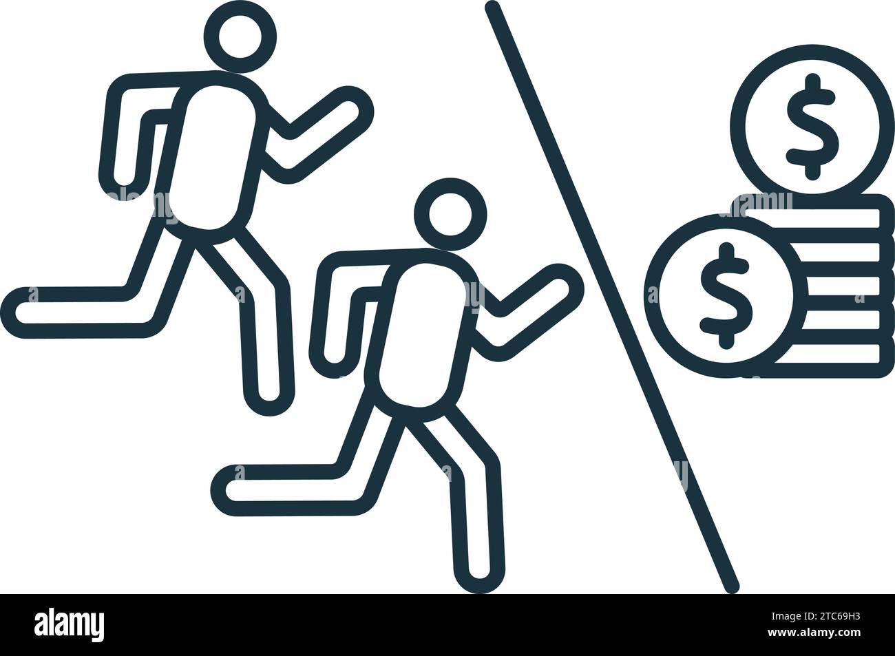 Competition icon. Monochrome simple sign from challenges collection ...