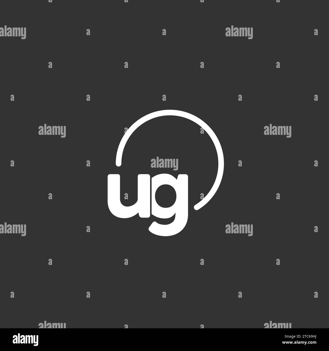 UG initial logo with rounded circle vector graphic Stock Vector Image ...