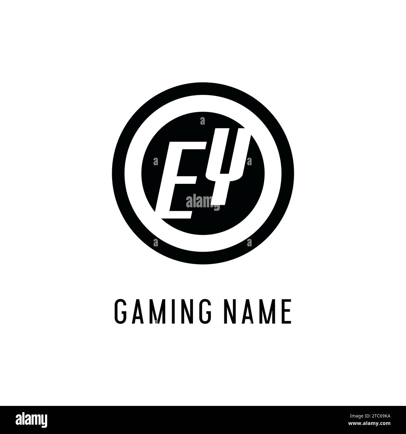 Initial EY logo concentric circle line, clean and simple monogram logo ...