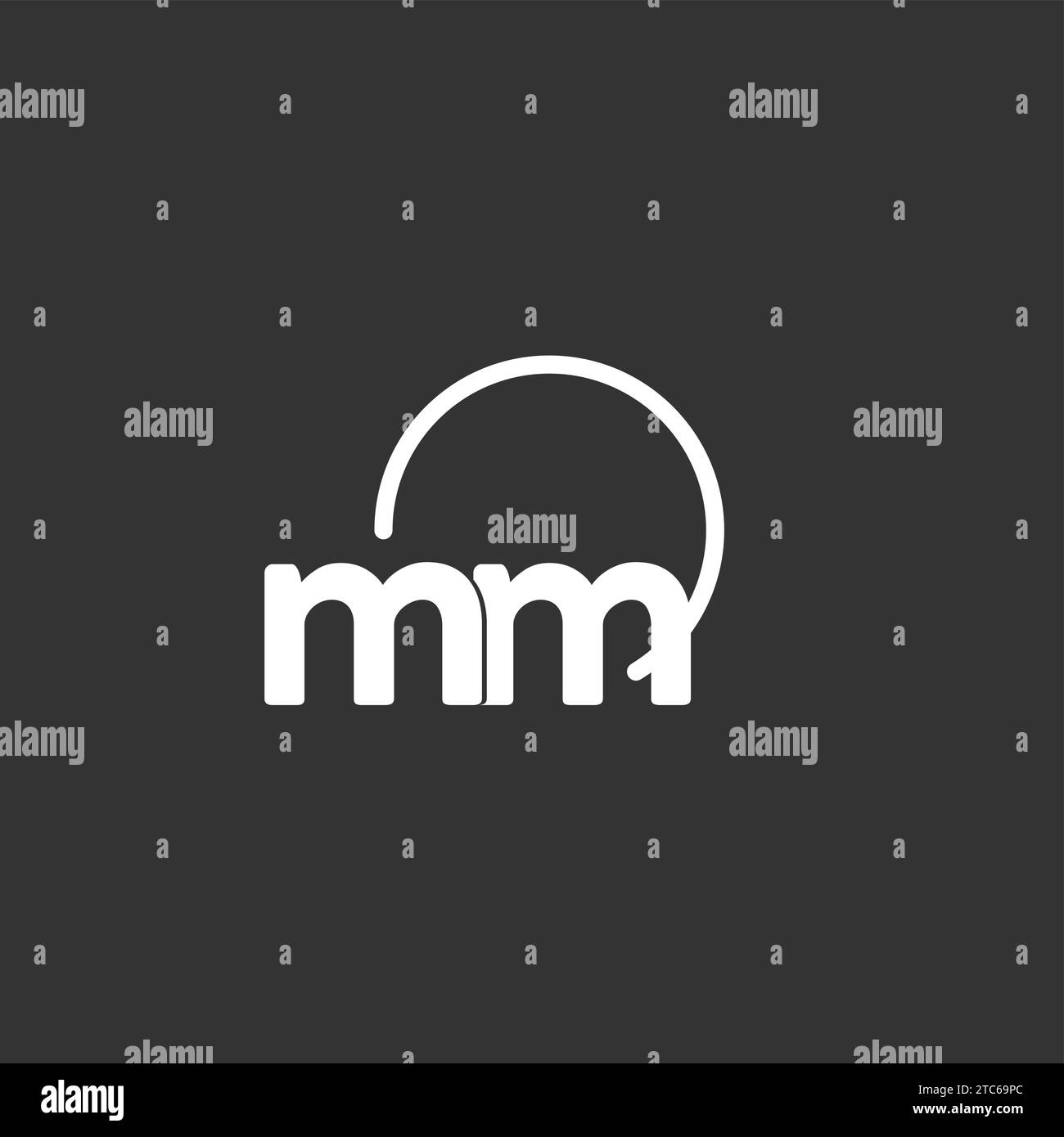 MM initial logo with rounded circle vector graphic Stock Vector Image ...