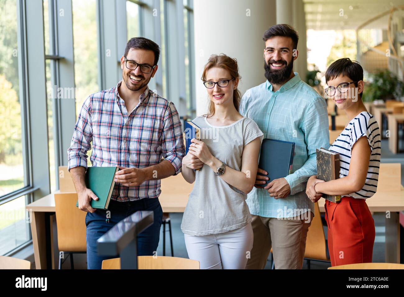 Education campus friendship people concept. Group of happy students ...