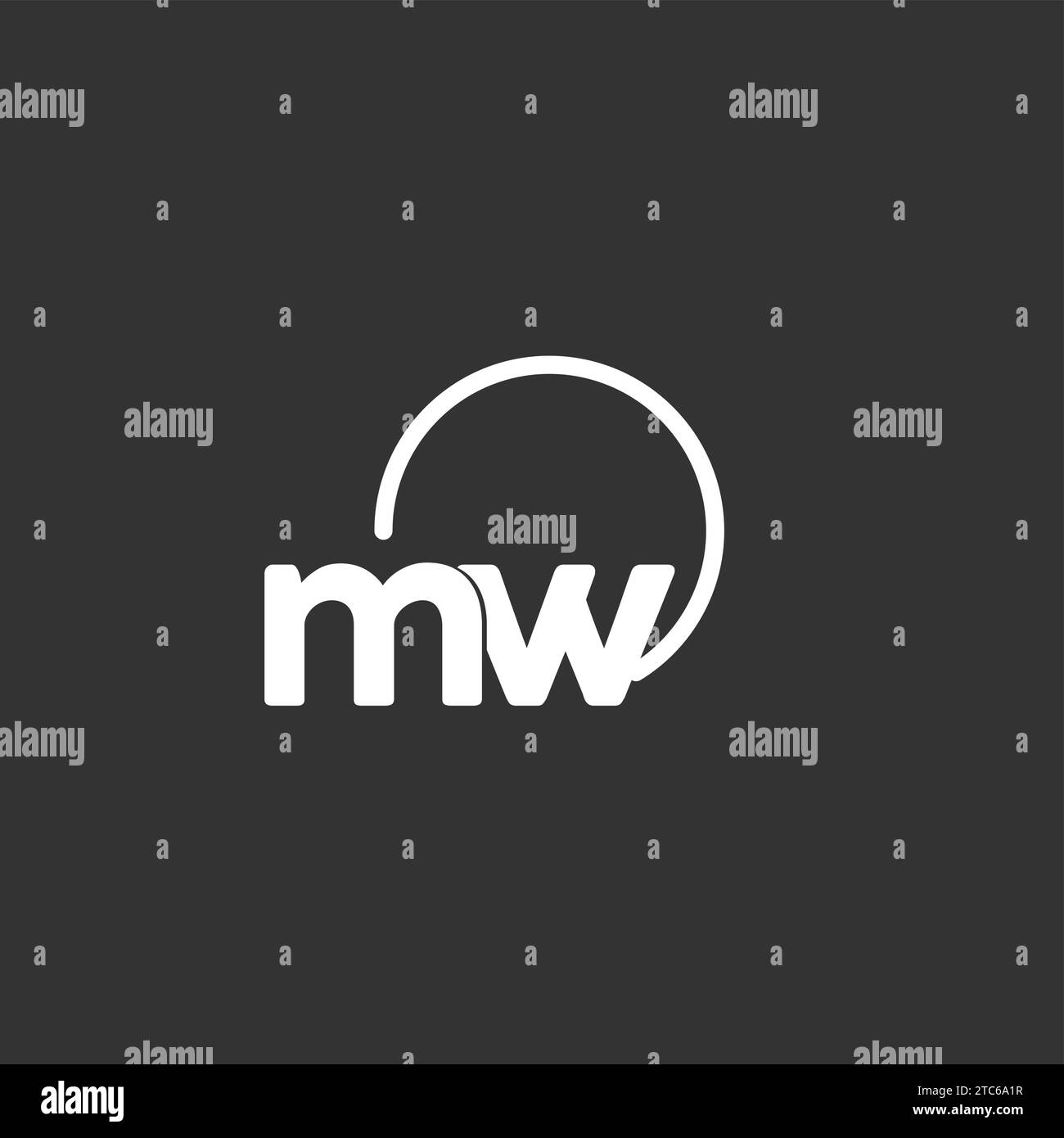 MW initial logo with rounded circle vector graphic Stock Vector Image ...
