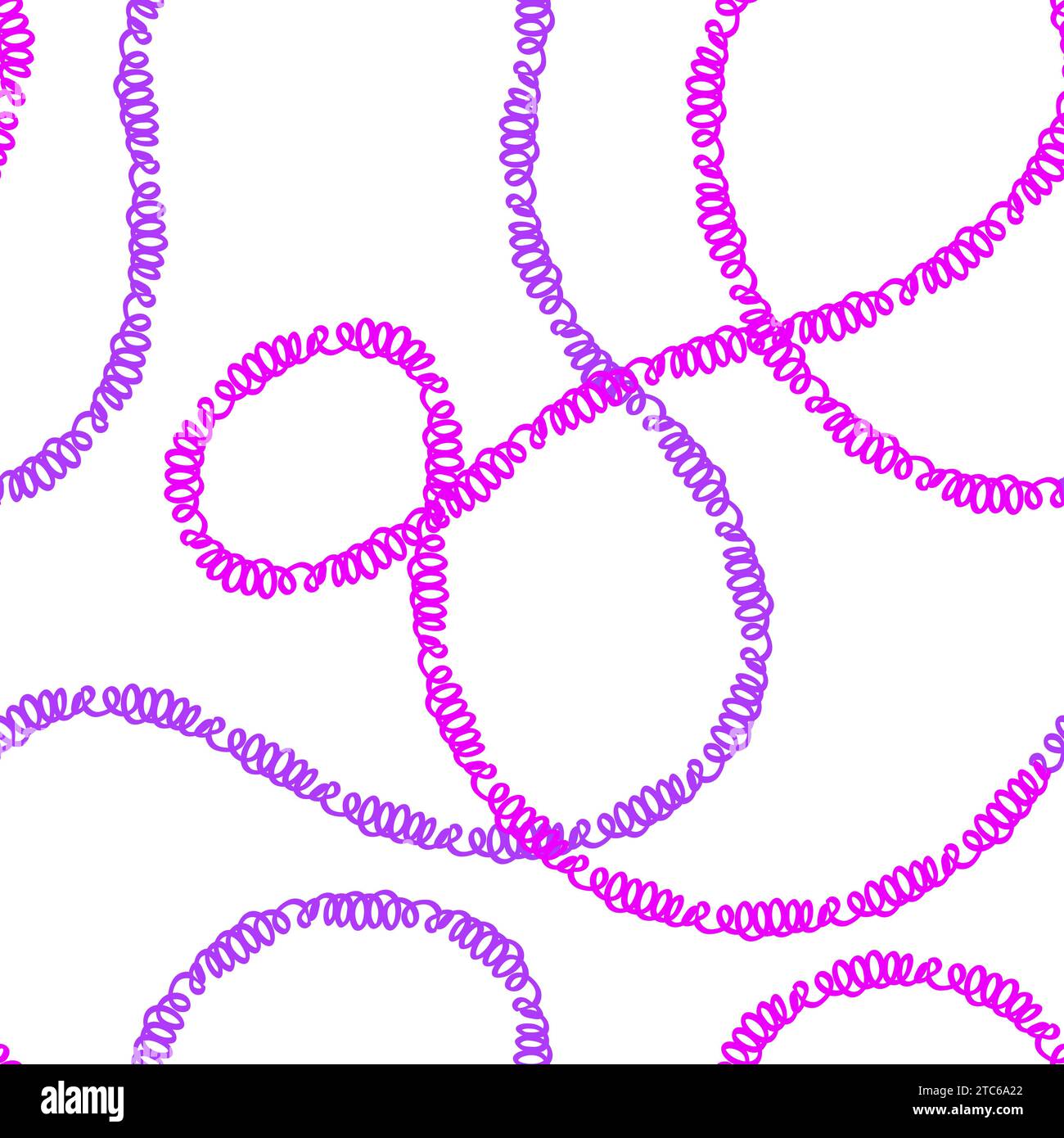 Naive seamless squiggle pattern with bright colored textured wavy lines ...