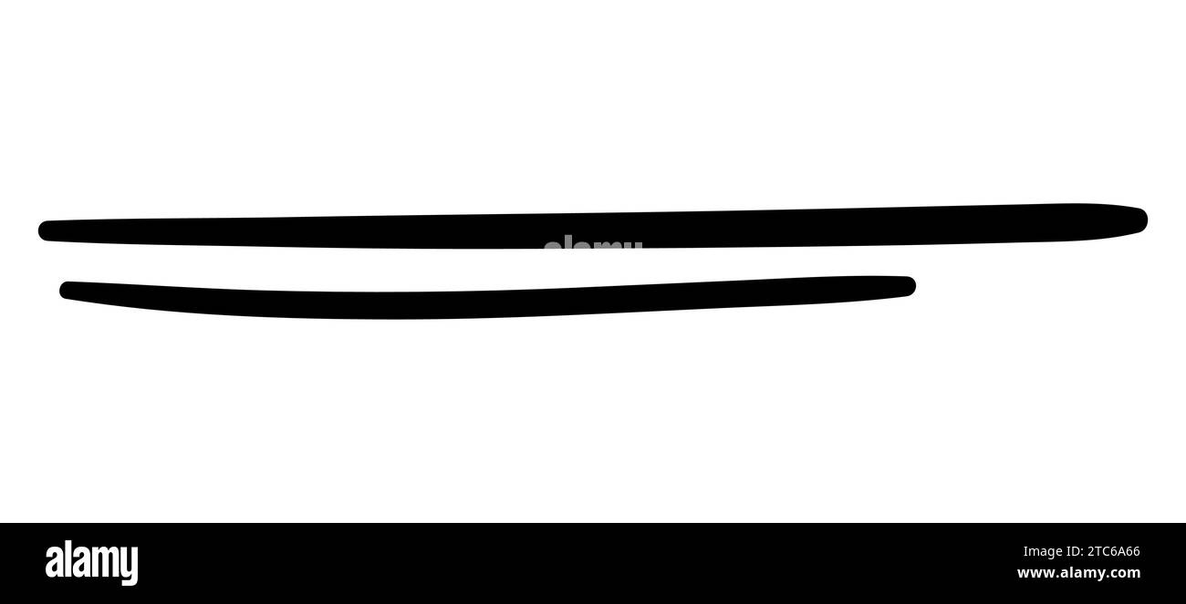 Swoosh and swoops underline typography tail shape. Brush drawn thick ...