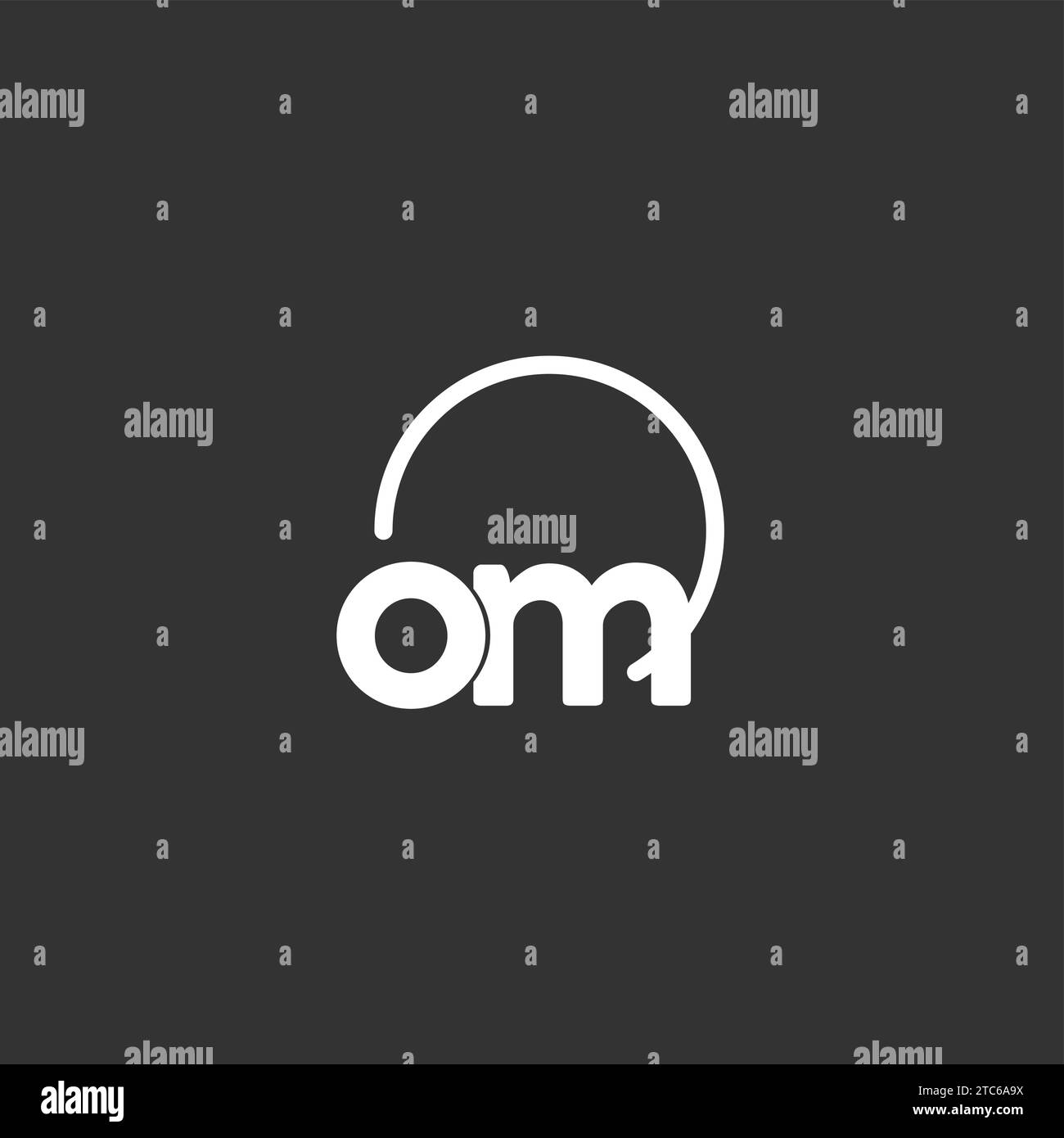 OM initial logo with rounded circle vector graphic Stock Vector Image ...