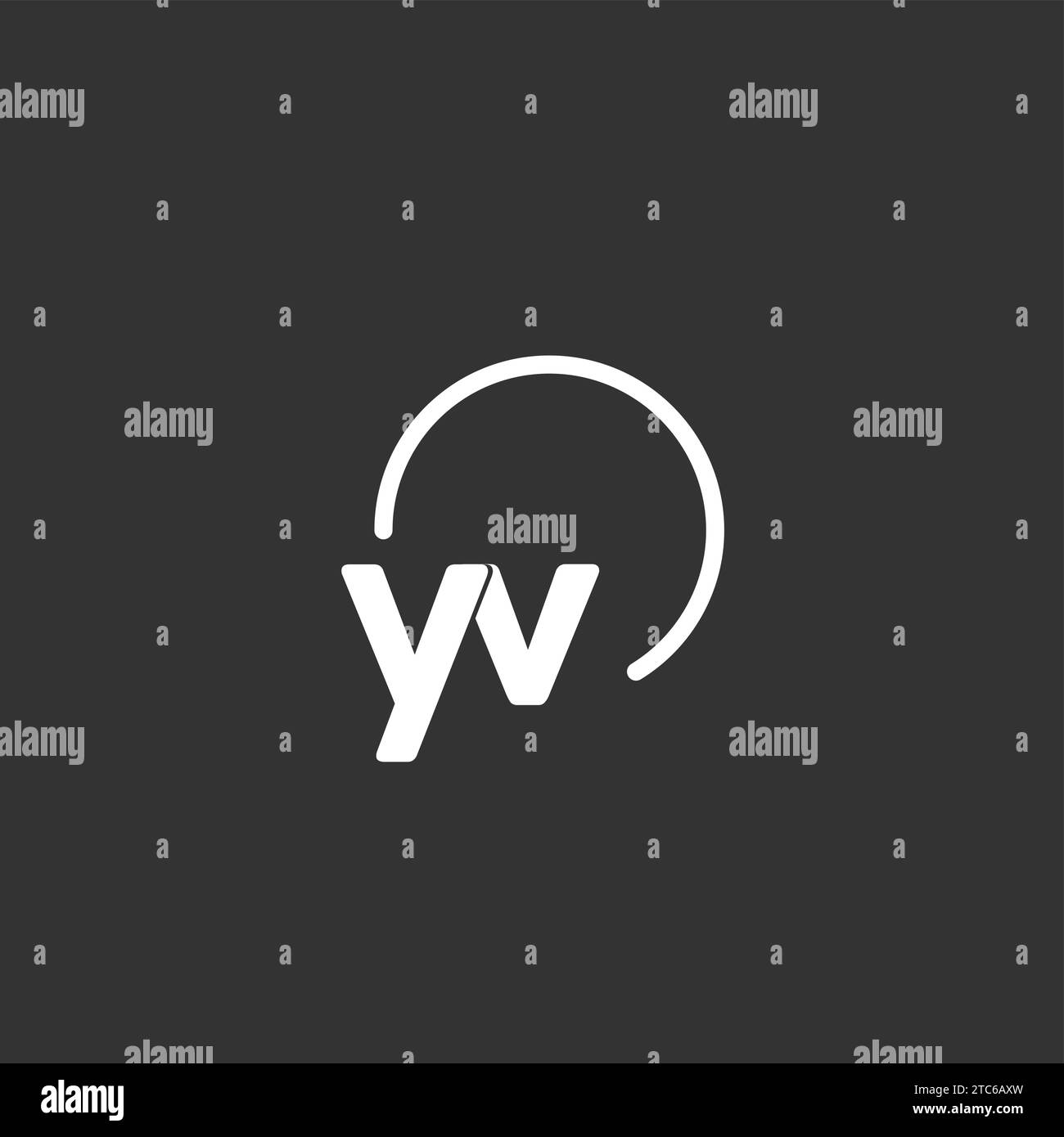 YV initial logo with rounded circle vector graphic Stock Vector Image ...