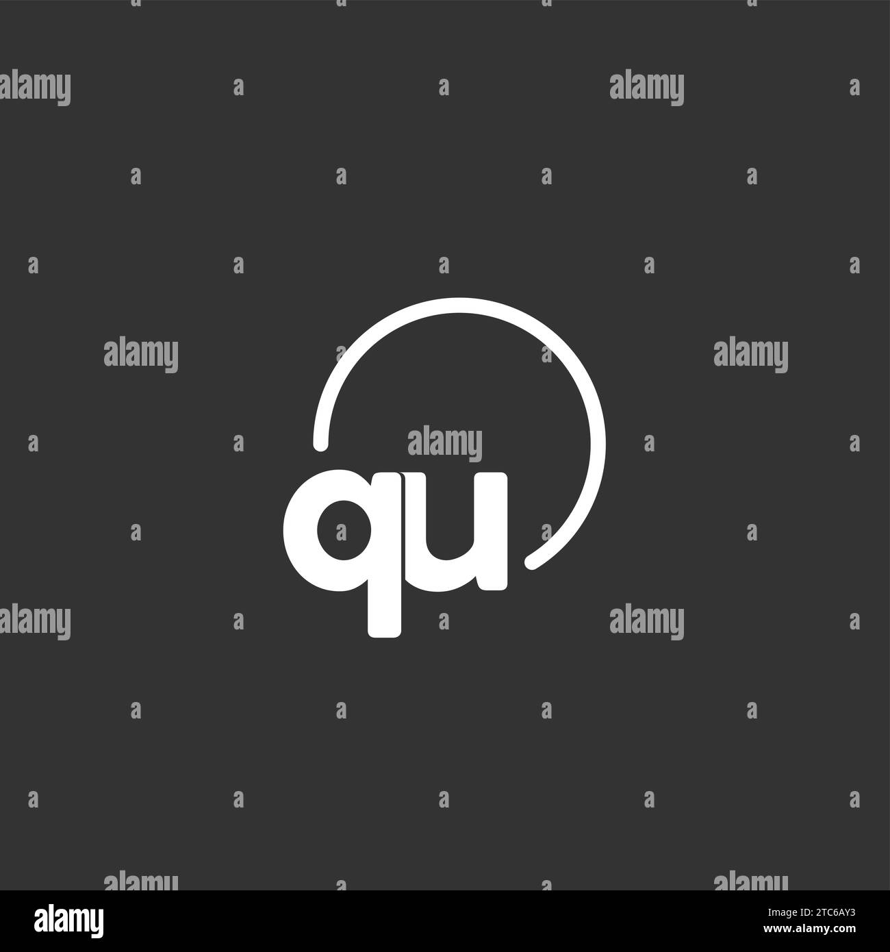 QU initial logo with rounded circle vector graphic Stock Vector Image ...
