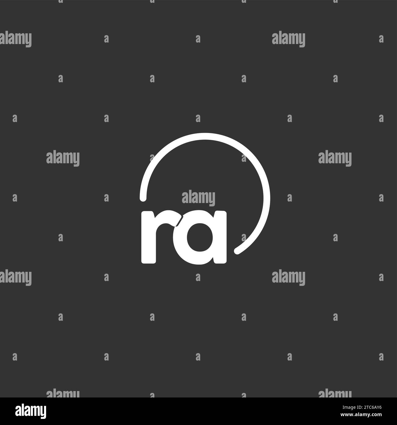 RA initial logo with rounded circle vector graphic Stock Vector Image ...