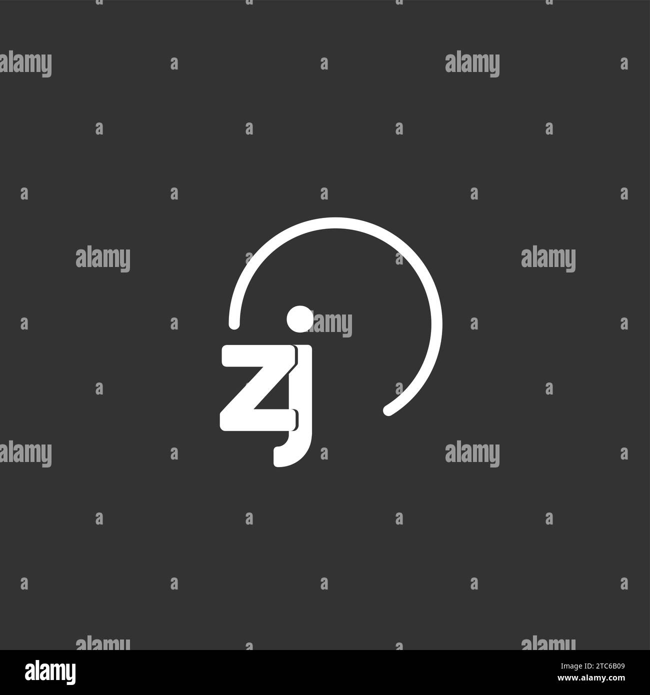 ZJ initial logo with rounded circle vector graphic Stock Vector Image ...