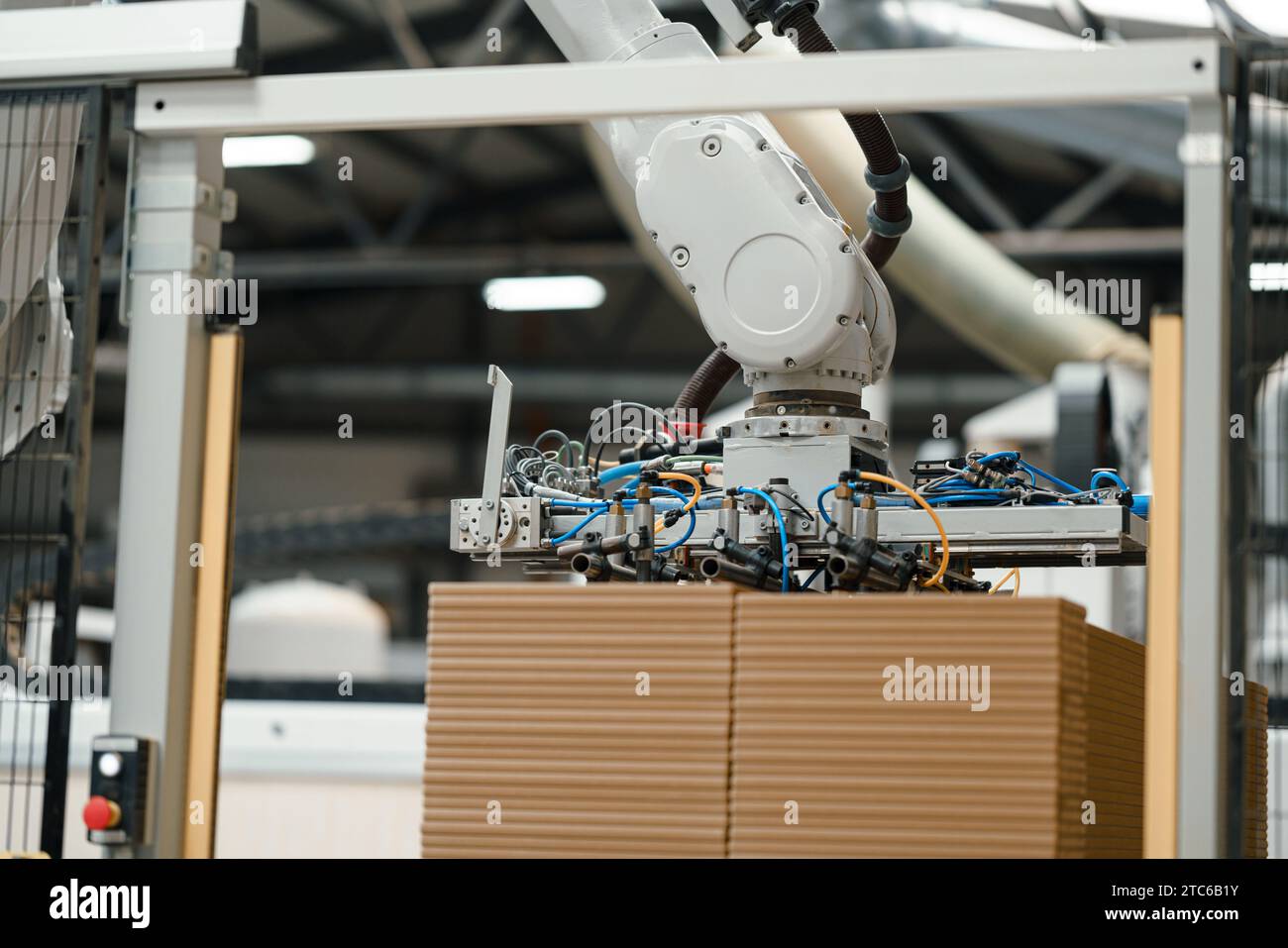 Industrial automation and robotics in modern industrial factory. High ...