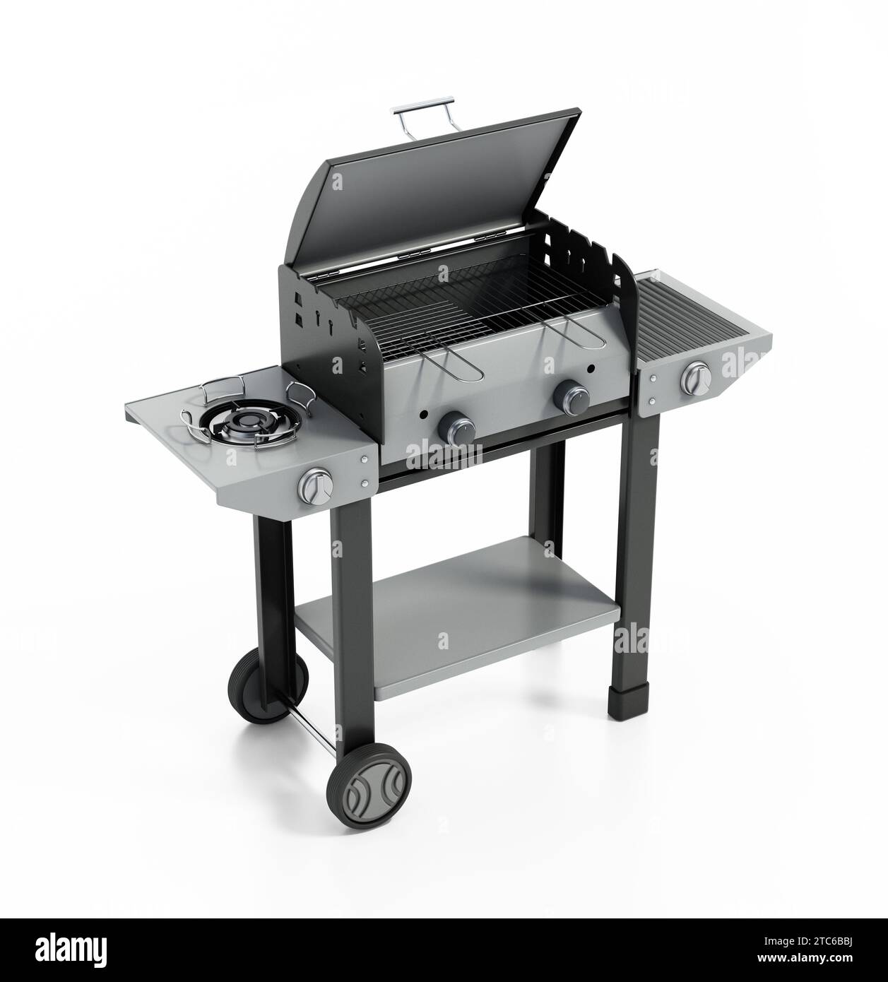 Barbecue isolated on white background. 3D illustration Stock Photo - Alamy