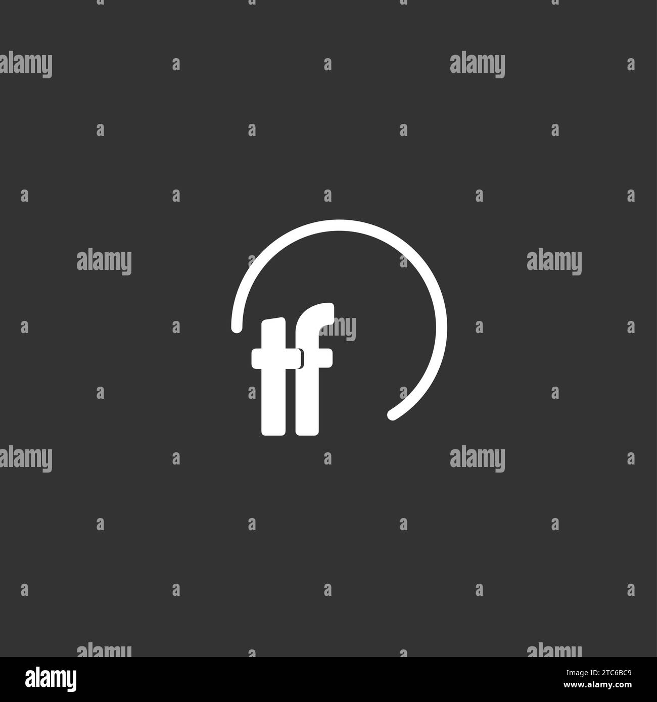 TF initial logo with rounded circle vector graphic Stock Vector Image ...