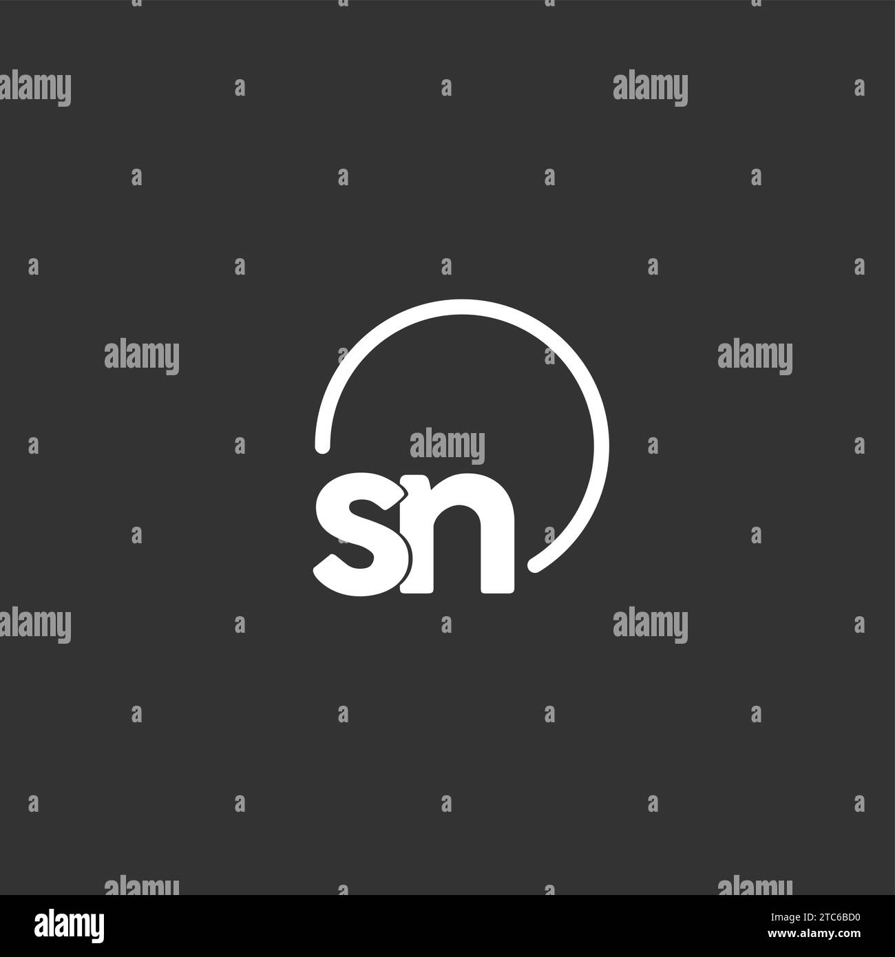 SN initial logo with rounded circle vector graphic Stock Vector Image ...