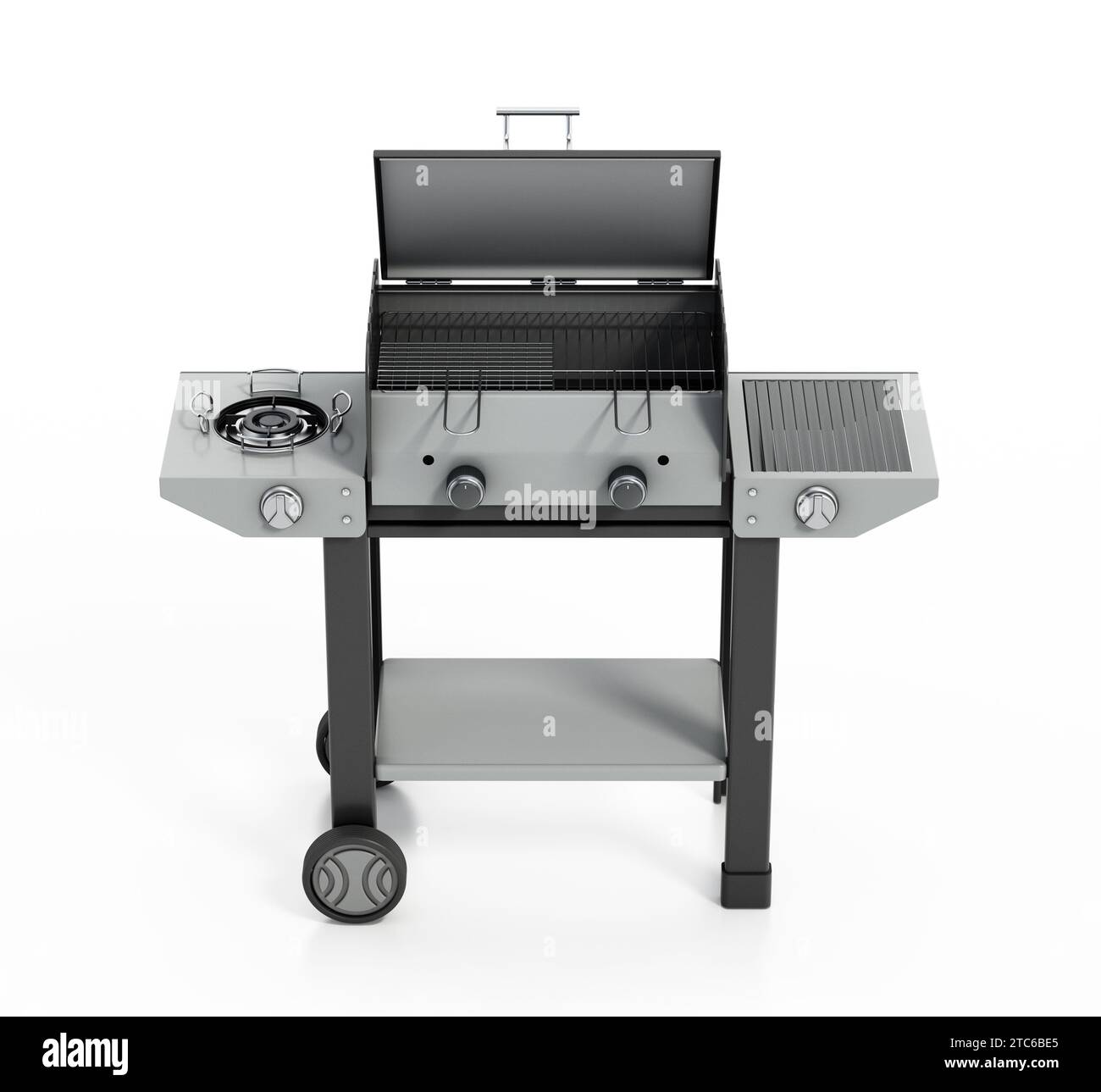 Barbecue isolated on white background. 3D illustration Stock Photo - Alamy