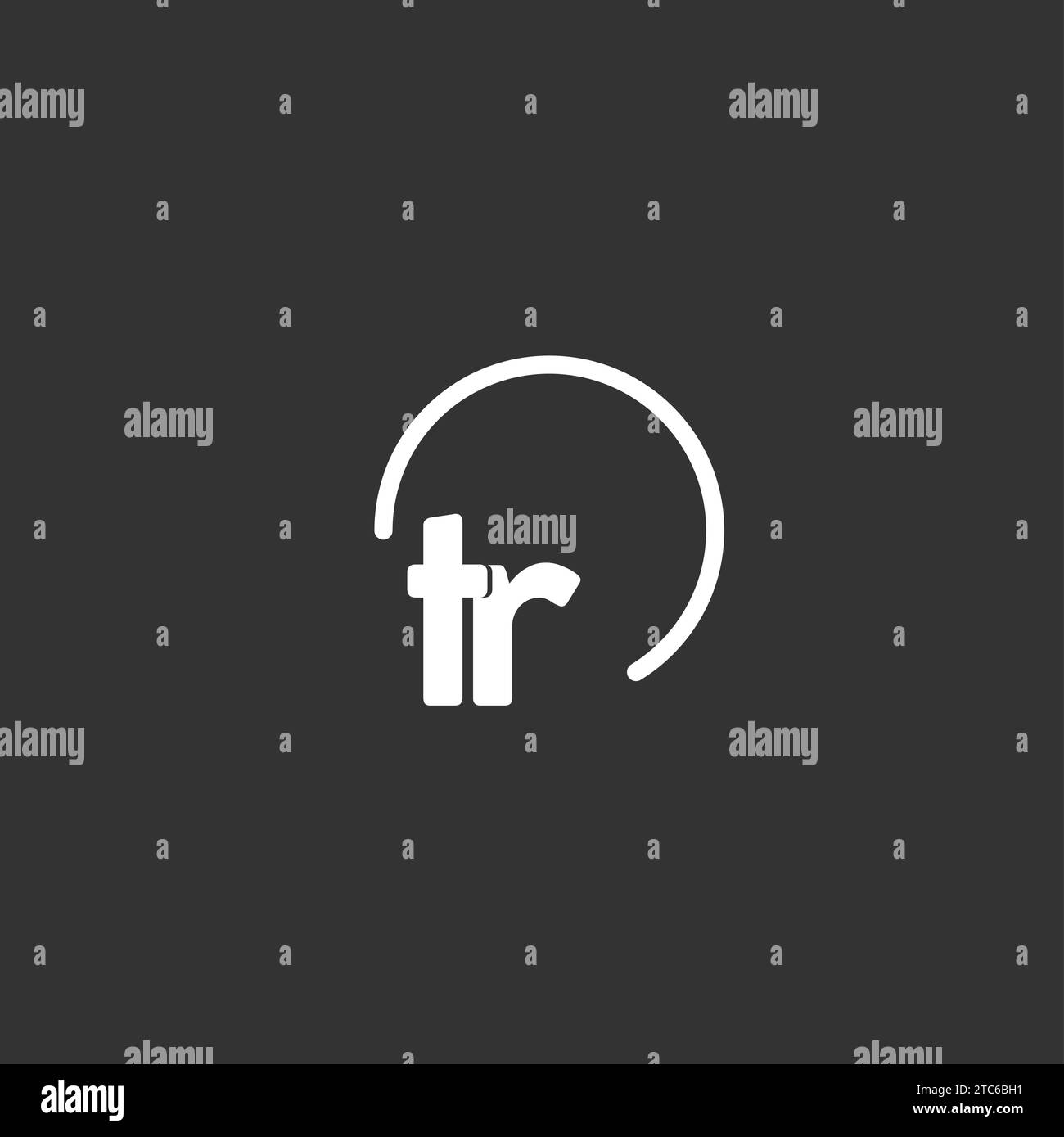 TR initial logo with rounded circle vector graphic Stock Vector Image ...