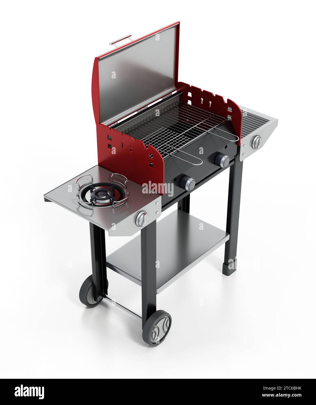 Barbecue isolated on white background. 3D illustration Stock Photo - Alamy