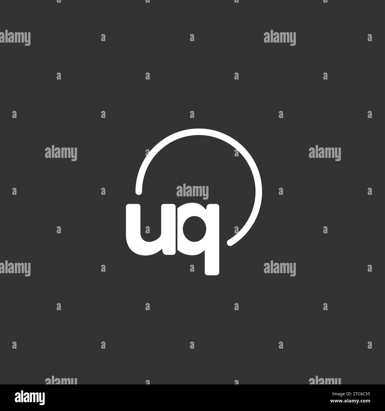 UQ initial logo with rounded circle vector graphic Stock Vector Image ...